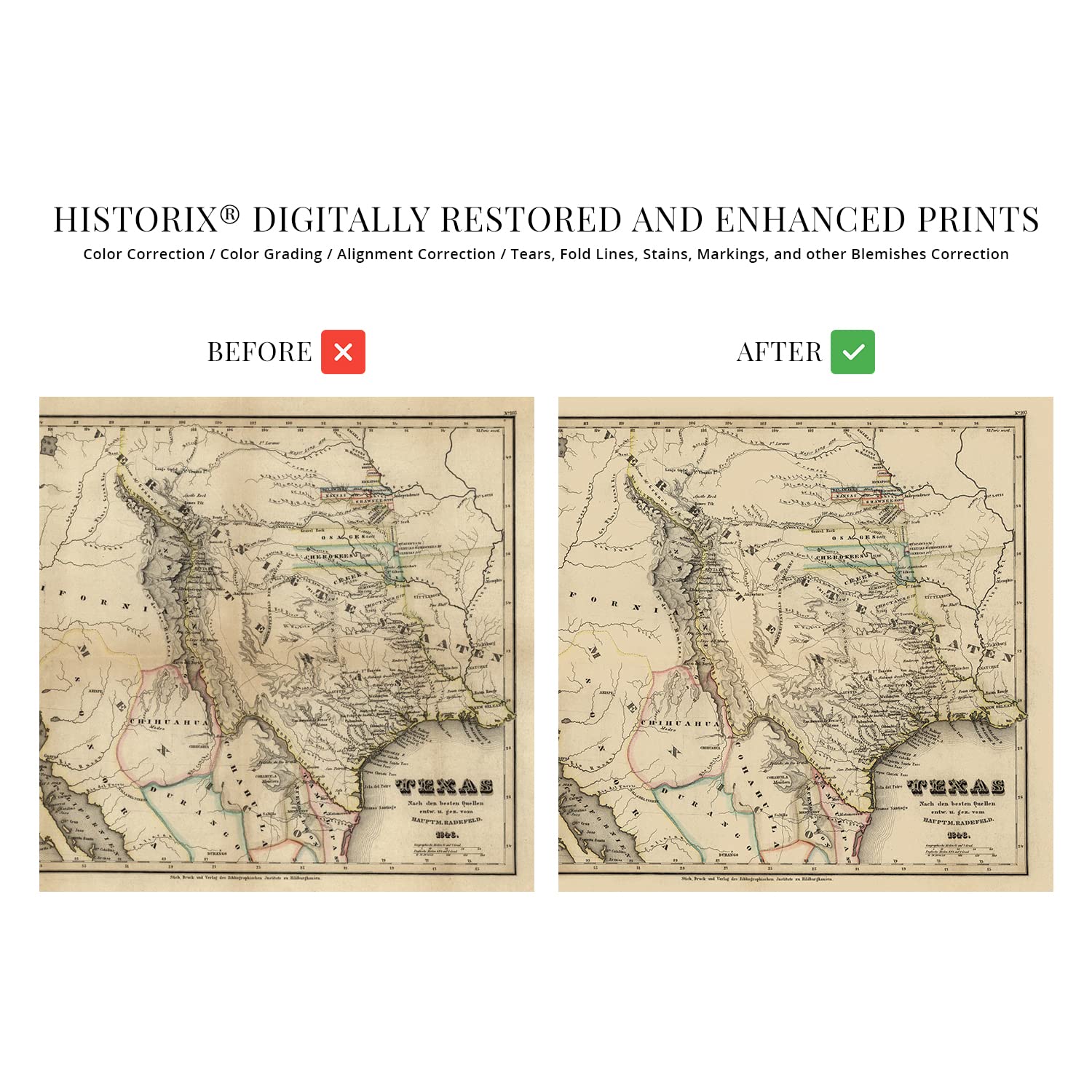 Snapklik.com : Vintage 1846 Texas Map - 24x30 Inch Texas Vintage Map ...