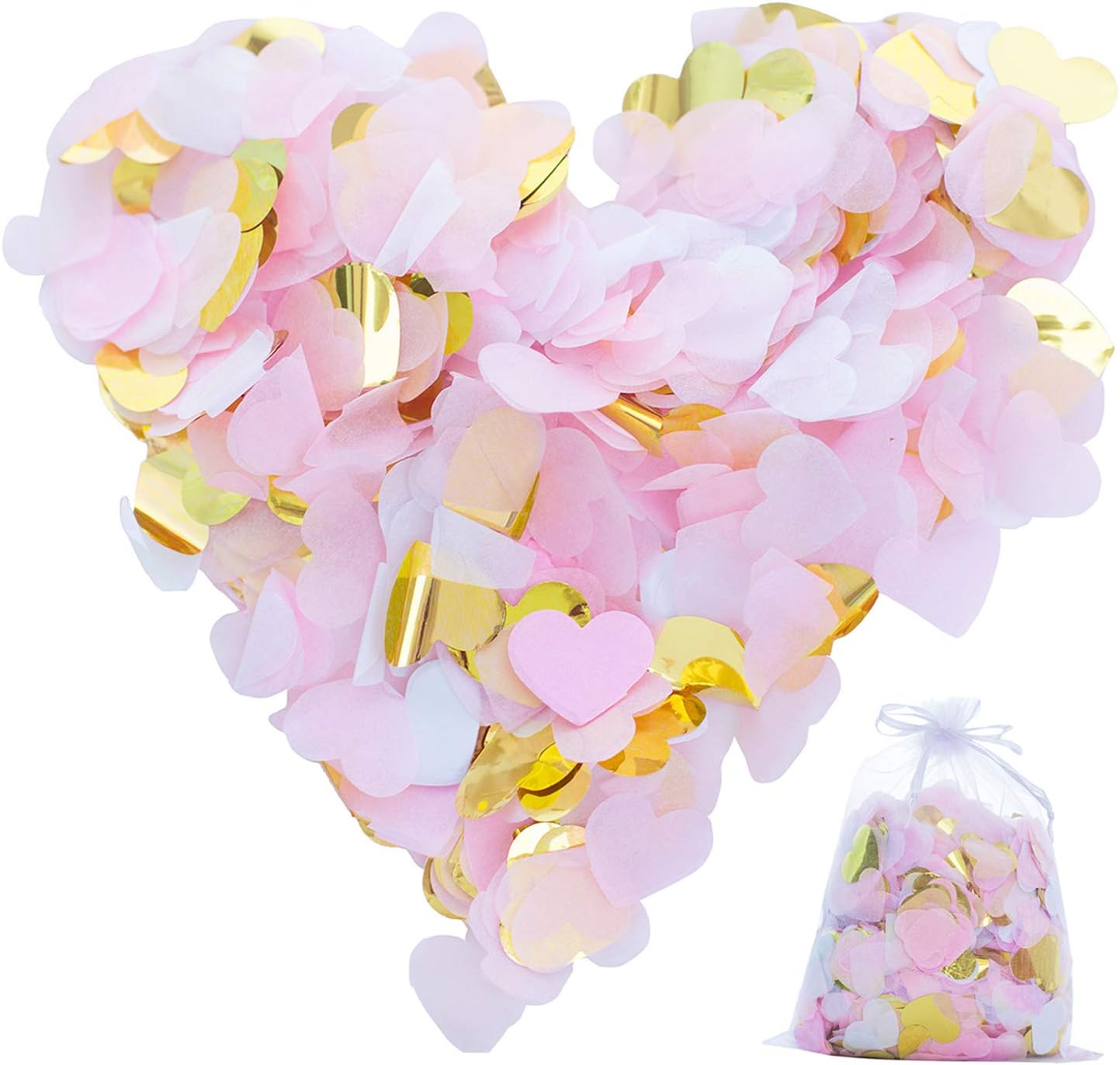 YIRANFANTASY 7000-Piece Heart-Shaped Tissue Party Confetti for Wedding ...
