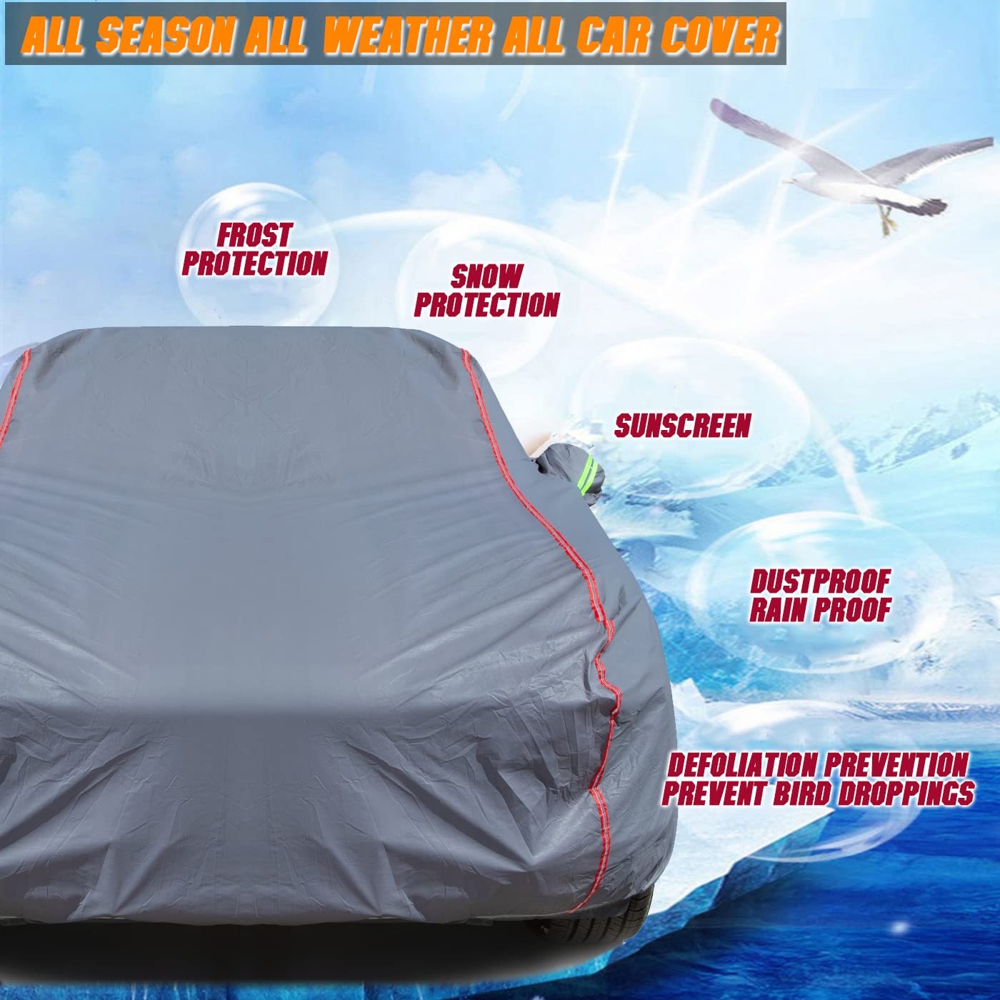 QUYDDC Waterproof Zipper Doors Car Cover for Pickup, Chevrolet ...