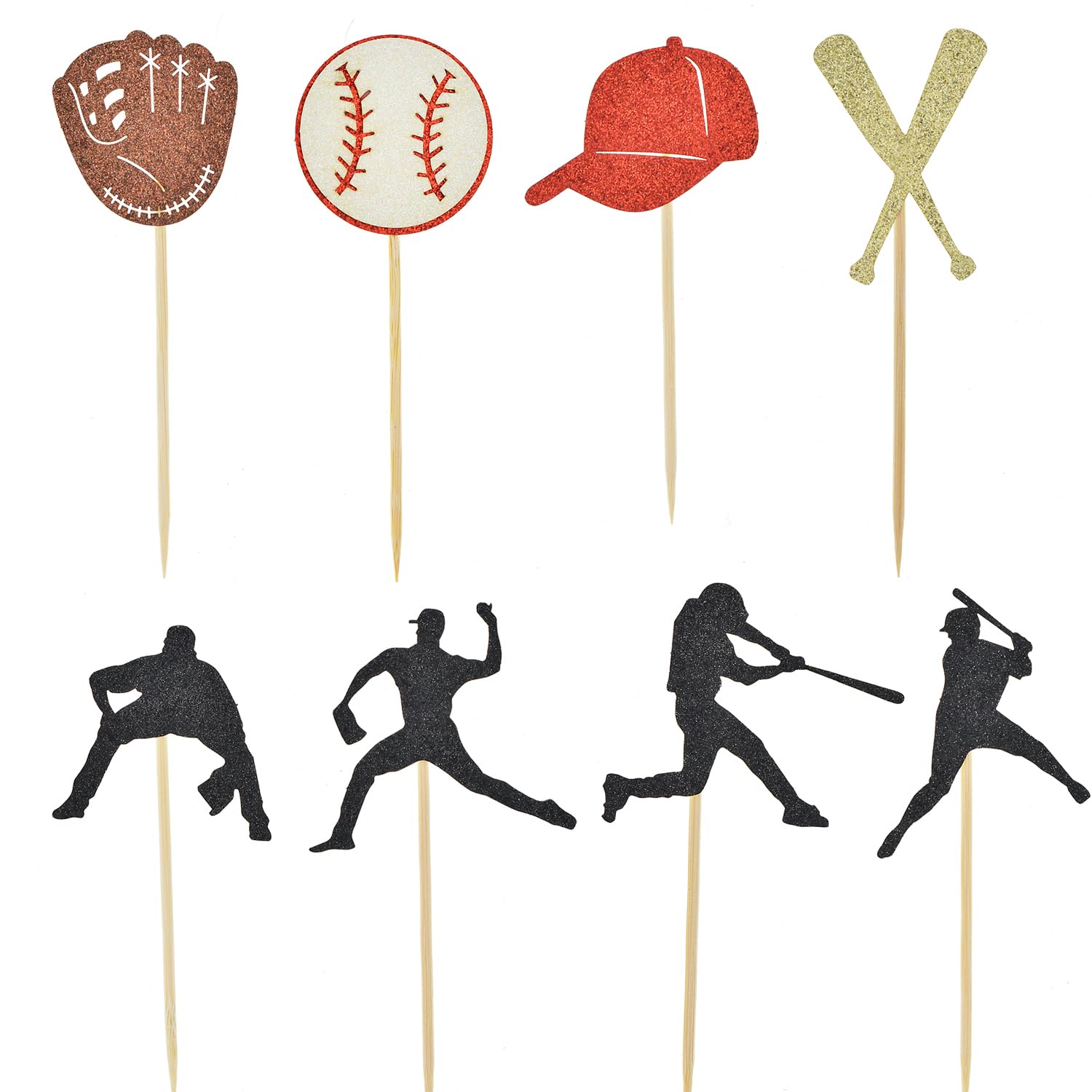 Snapklik.com : 32PCS Baseball Cupcake Toppers Birthday Sport Theme Baby ...