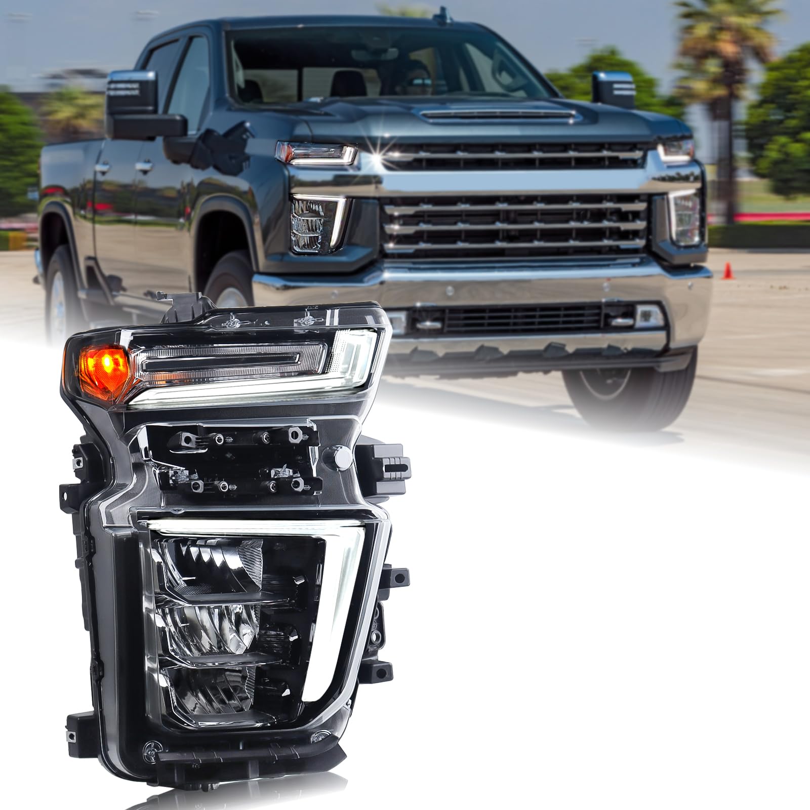 Silverado Headlight Assembly For 2020-2023 Chevy Silverado 2500HD ...