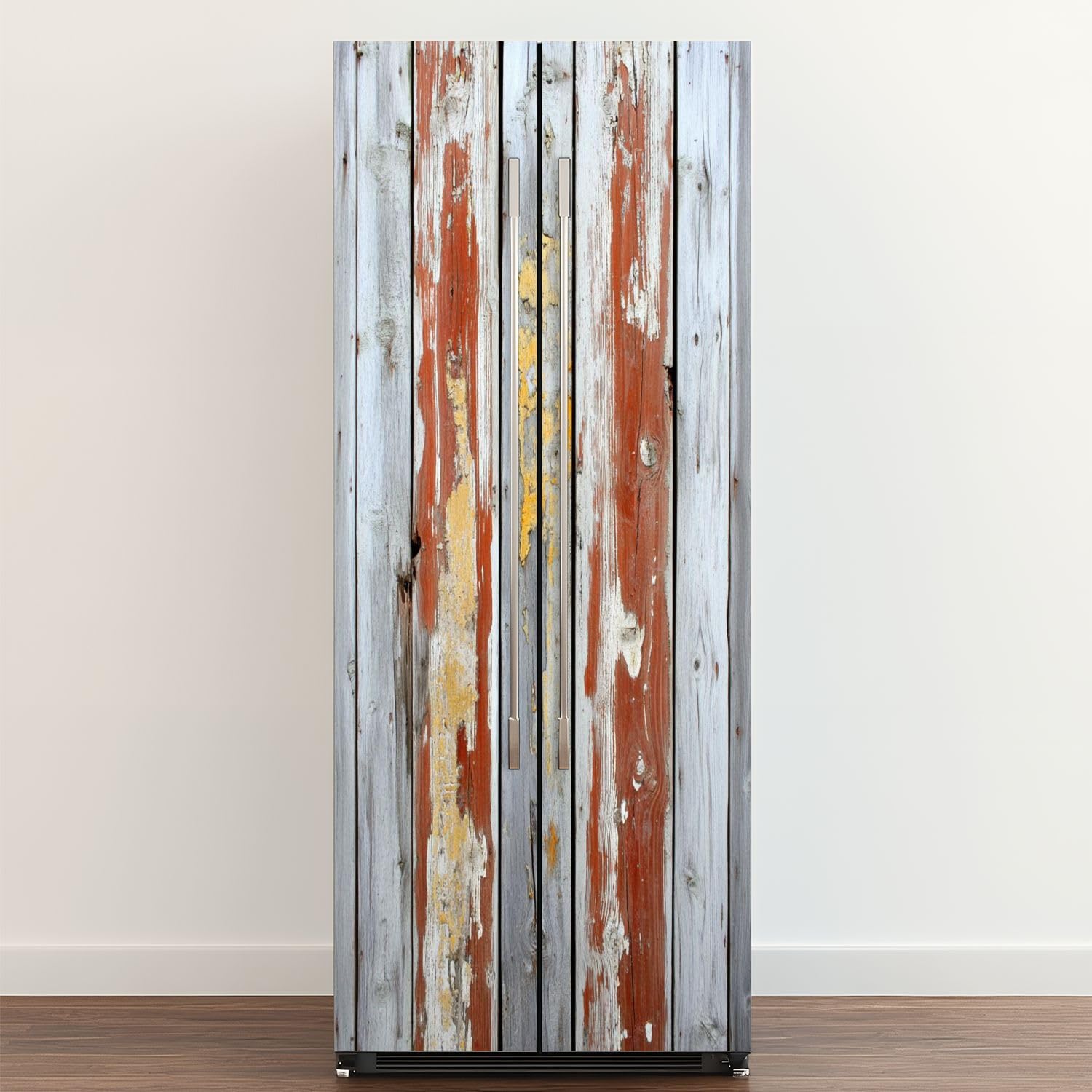 Amazon.com: Self Adhesive Vinyl Refrigerator Wrap Wooden Texture Rustic ...