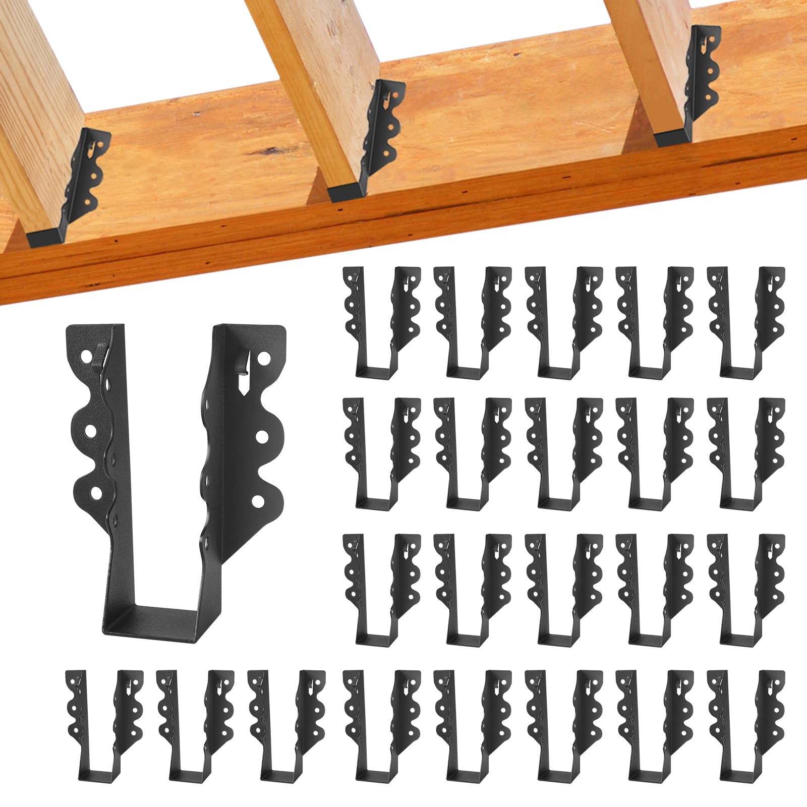 Amazon.com: 24 Pcs 2"x 6" Joist Hanger,Q235B Steel Face Mount Joist ...