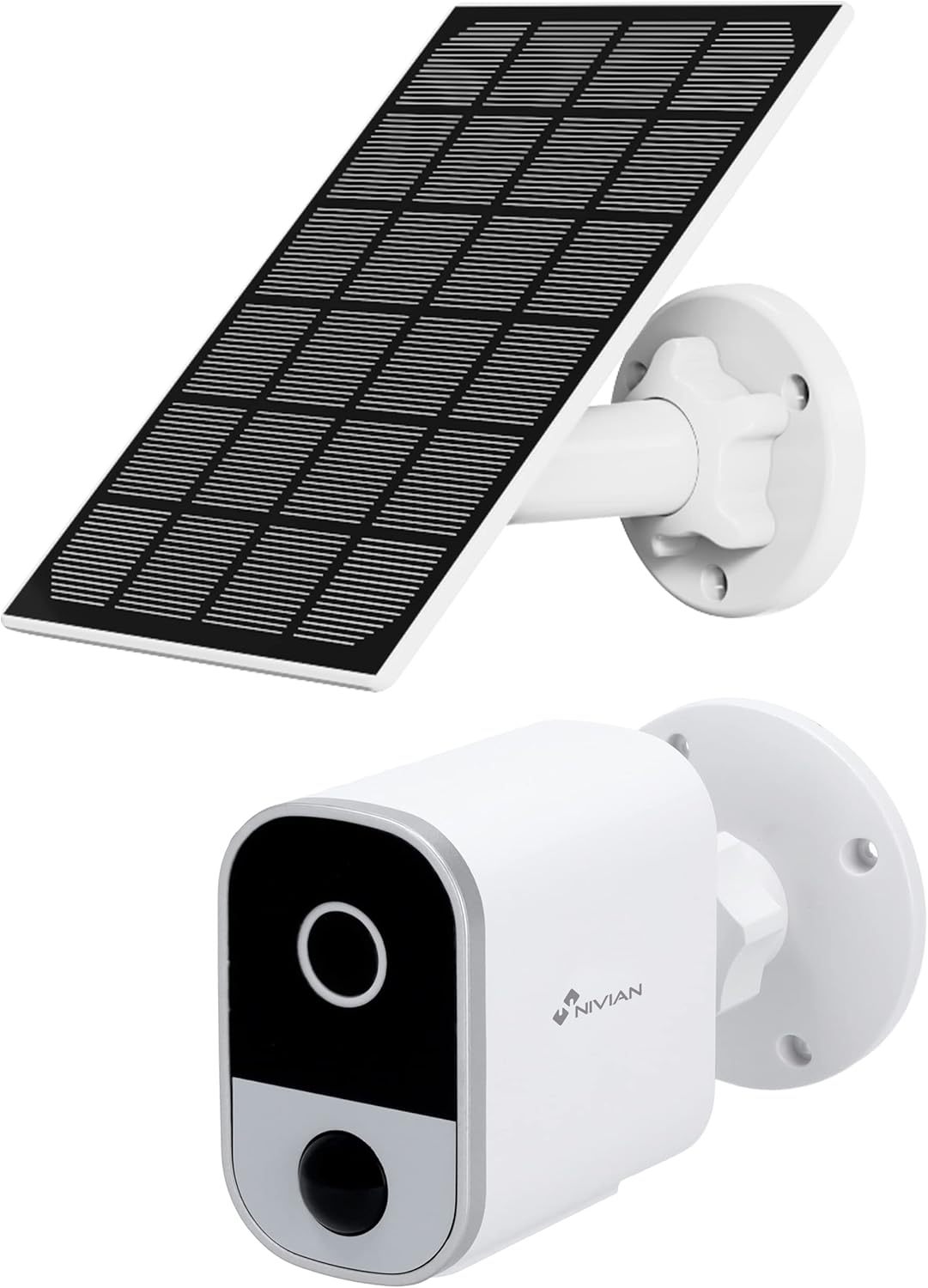 NIVIAN-Caméra de Surveillance WiFi+Panneau Solaire-Batterie 5200mAh ...