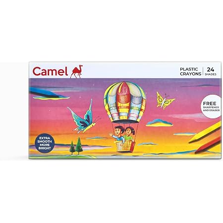 Camel Camlin Kokuyo Extra Long Wax Crayons - 24 Shades & Camel Camlin ...