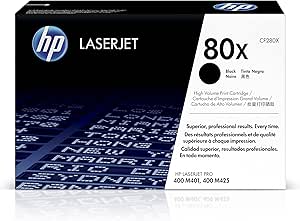 HP 80X High Yield Original Black Toner Cartridge for LaserJet