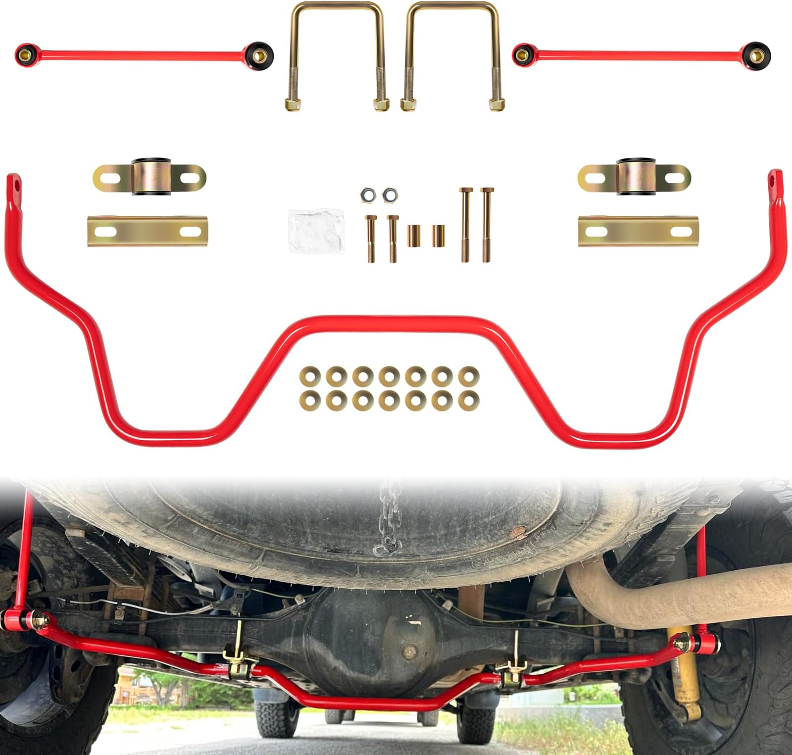 Amazon.com: PTR11-34070 Rear Sway Bar Kit Suspension Stabilizer Bar Fit ...