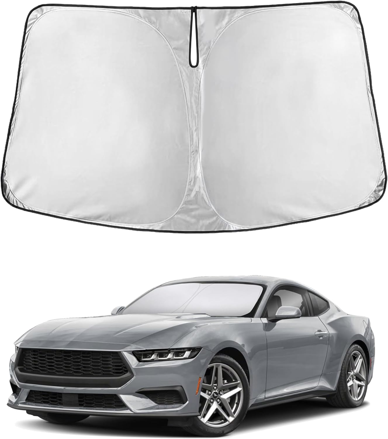 Amazon.com: EcoNour Windshield Sun Shade for Ford Mustang 2015–2023 ...