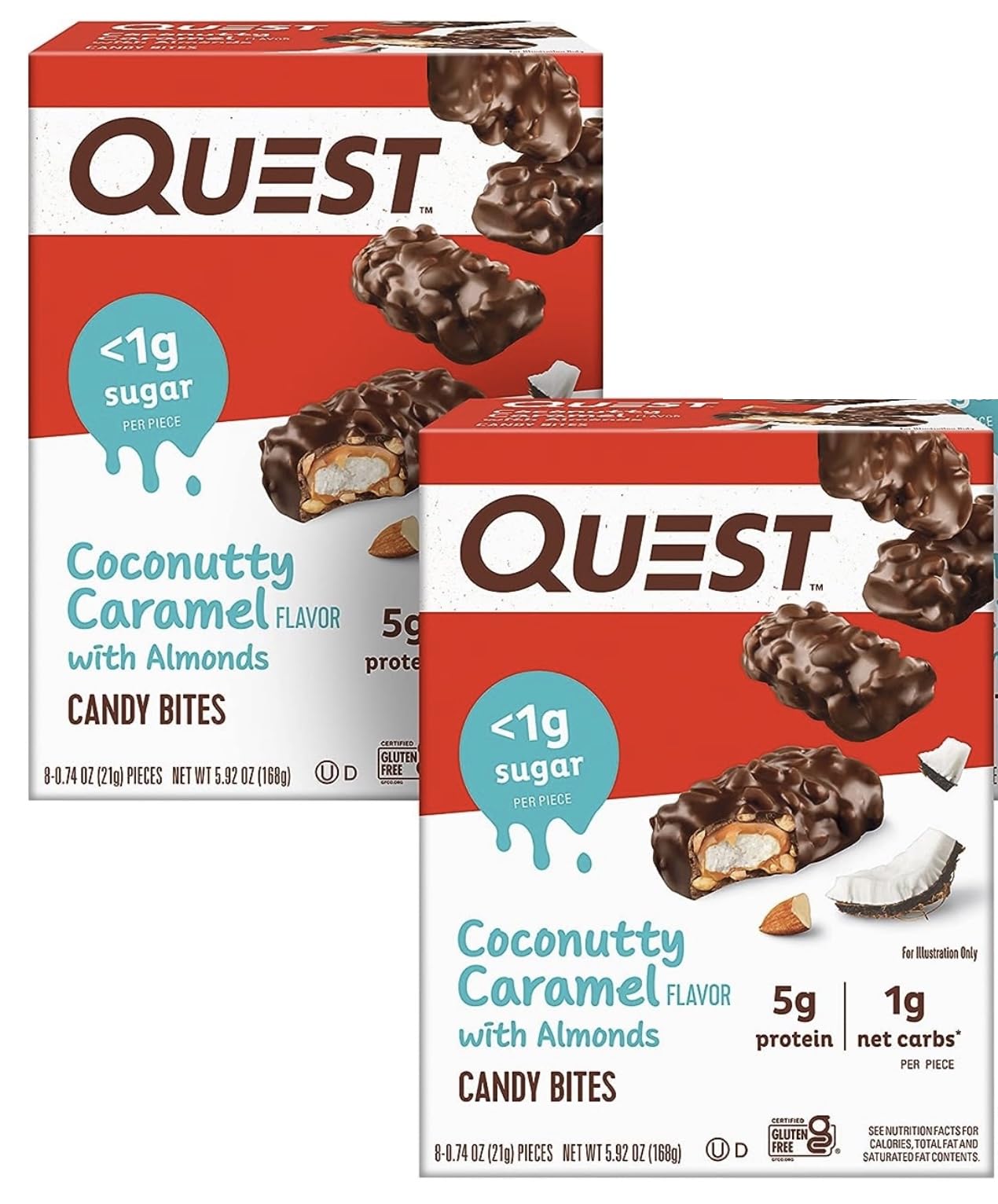 Quest Nutrition Coconutty Caramel Flavor With Almonds Candy Bites 5g ...
