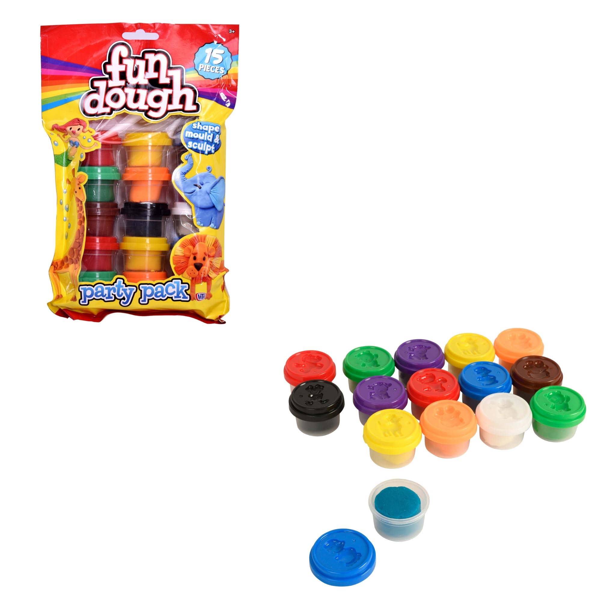 Fun Dough Scented Party Pack | Play Dough Modelling Set | 15 Plastic ...