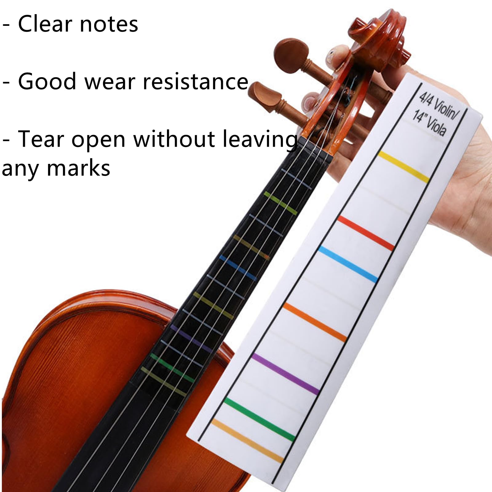 Snapklik.com : 2Pcs 4/4 Violin Tape Violin Finger Guide Fretboard ...