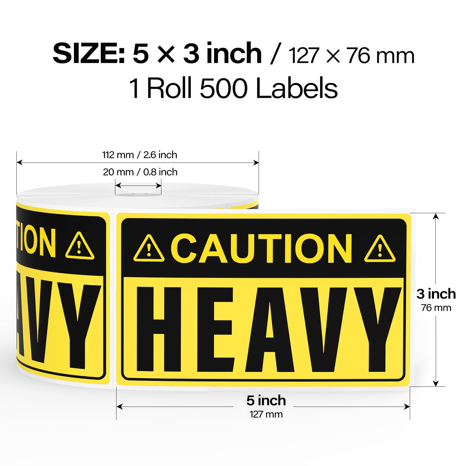 Warning Heavy Label