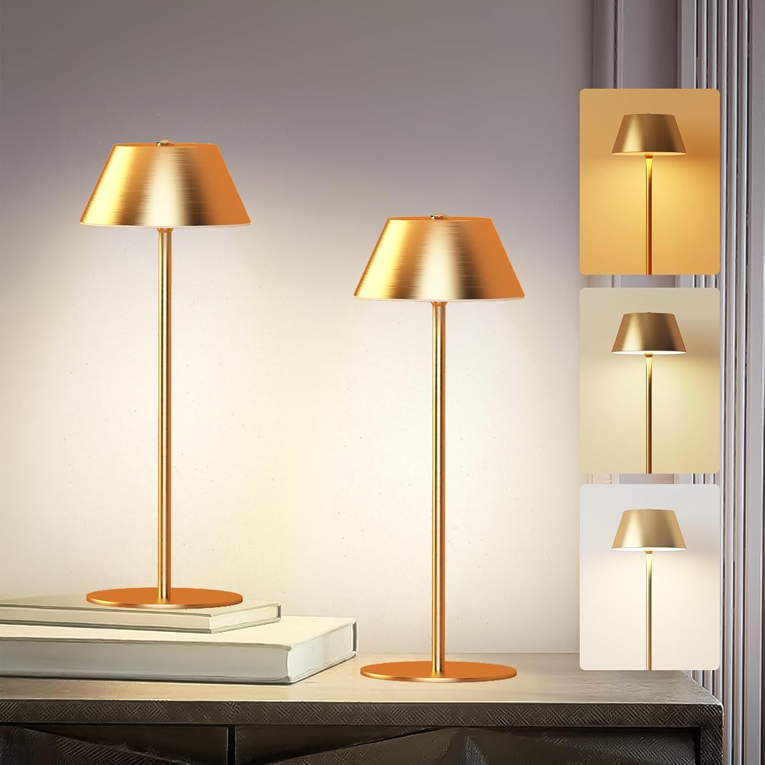 LOFTEK Cordless Table Lamps Set of 2, Rechargeable Table Lamp, Up to 55 ...