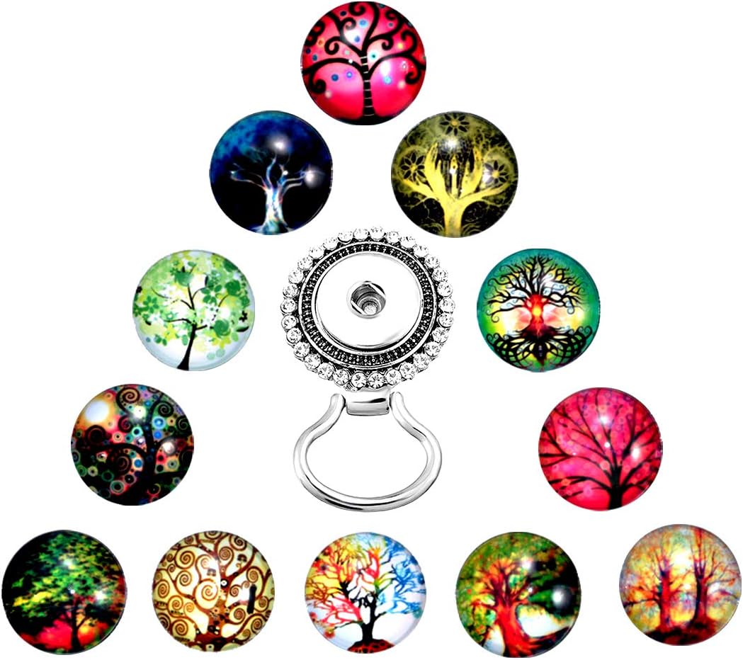 Amazon.com: MJartoria Interchangeable Tree of Life Eyeglass Holder Snap ...