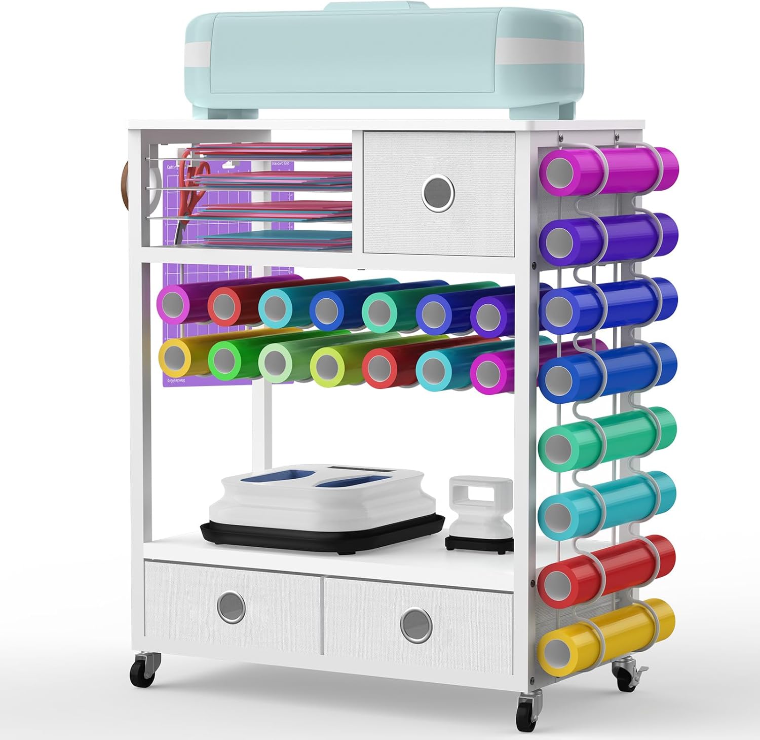 Amazon.com: Yumkfoi Craft Cart Compatible with Cricut Machine and Vinyl ...