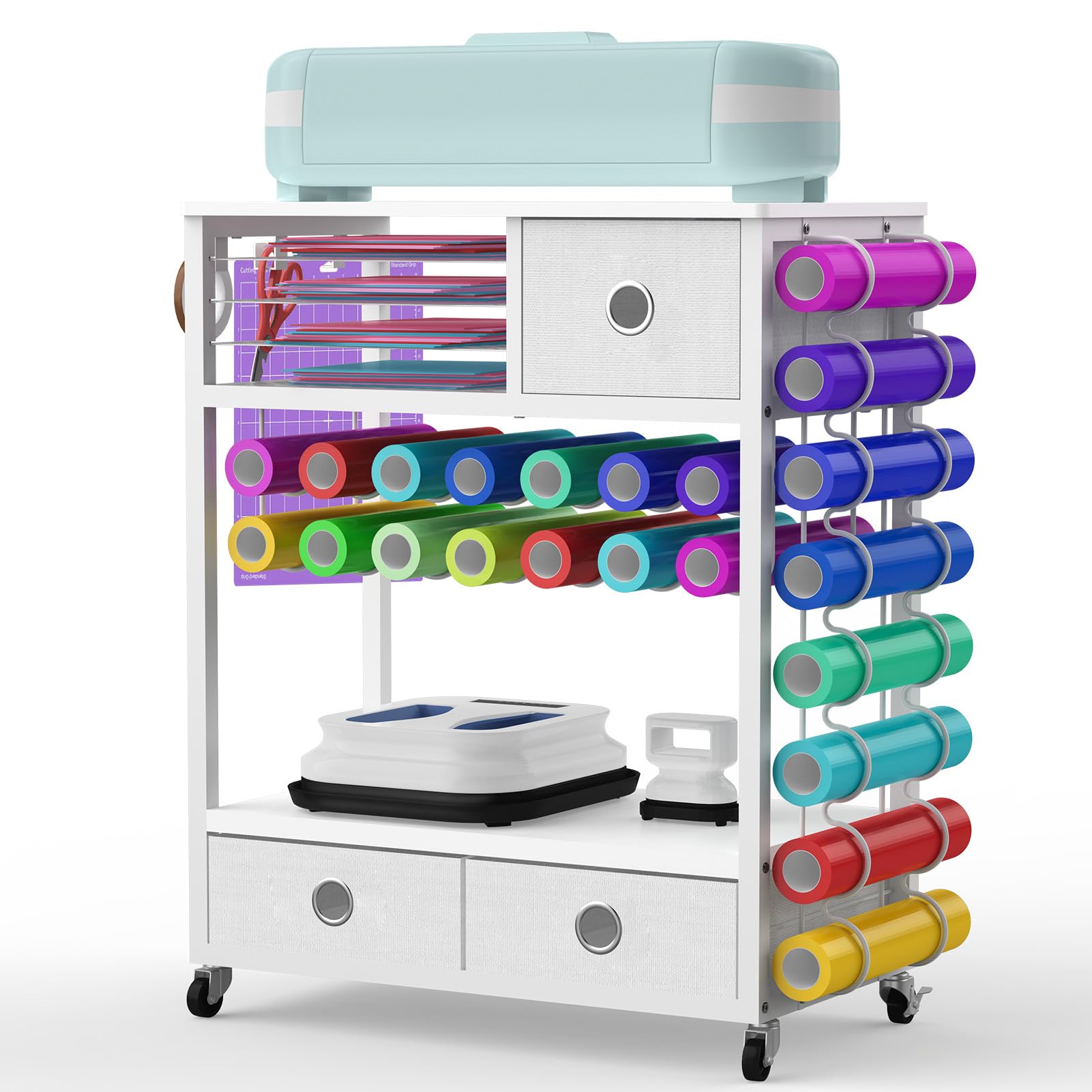 Amazon.com: Yumkfoi Craft Cart Compatible with Cricut Machine and Vinyl ...