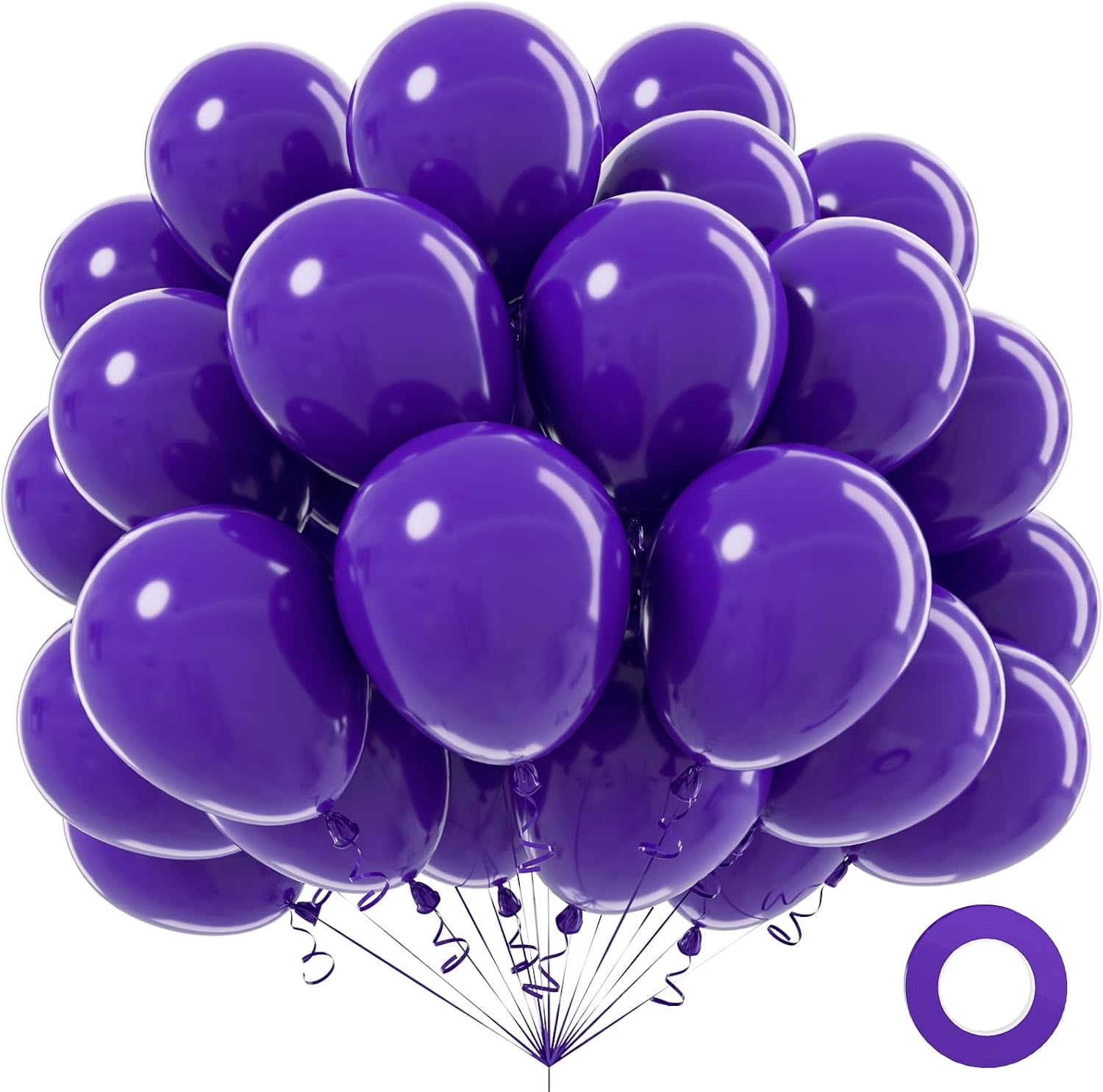 Amazon.com: ZHMYBLN Dark Purple Balloons, 100Pcs 12 inch Bright Purple ...