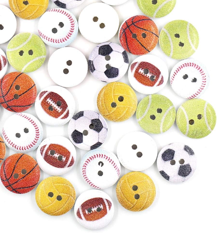 Amazon.com: MSCFTFB 100 Pieces 3/4inch Ball Sports Painting Round Wood ...