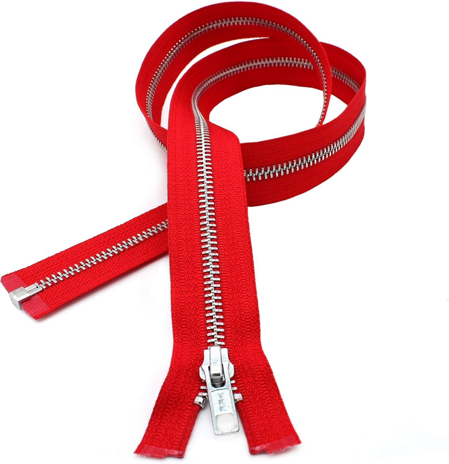 Amazon.com: YKK® 30" Jacket Zipper, YKK #5 Aluminum Metal ~ Medium Weight ~ Separating ~ 519 Red ...