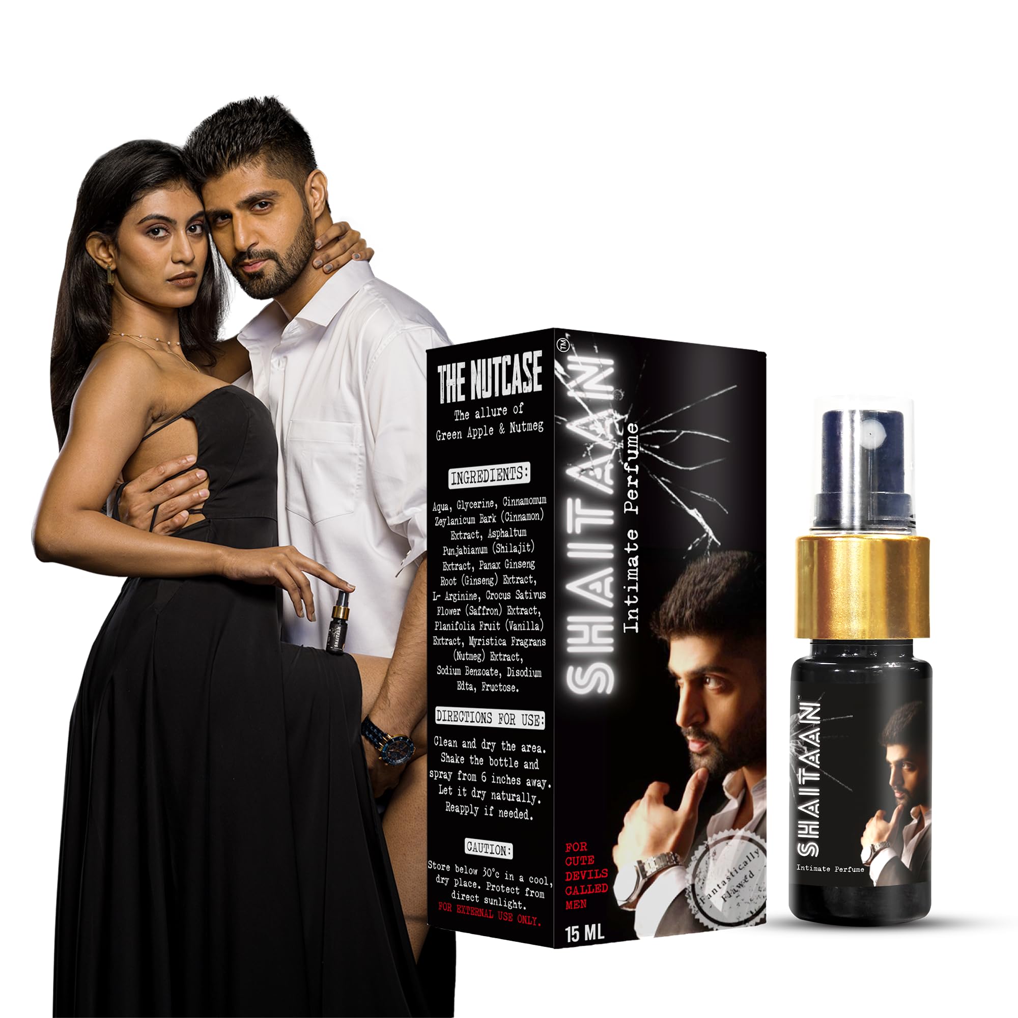 Buy Shaitaan The Nutcase Intimate Perfume for Men | Long-Lasting Nutmeg & Green Apple Fragrance ...