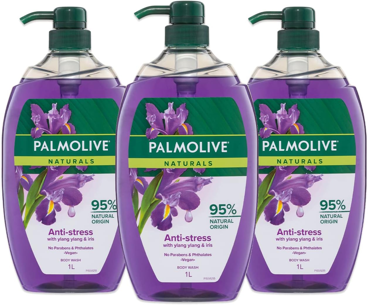 Palmolive Naturals Body Wash 3L (3x1L), Anti-Stress with Ylang Ylang ...