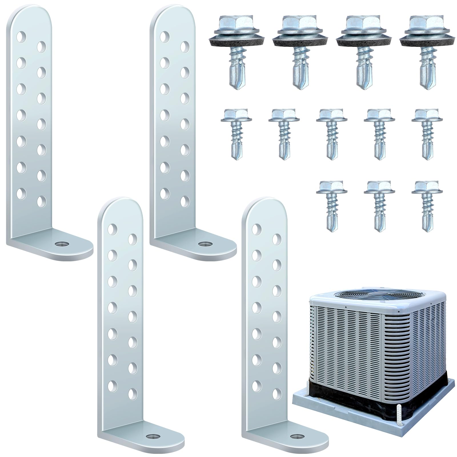 Amazon.com: MorningRo 4 Pack Hurricane Condenser Brackets with Screws 4 ...