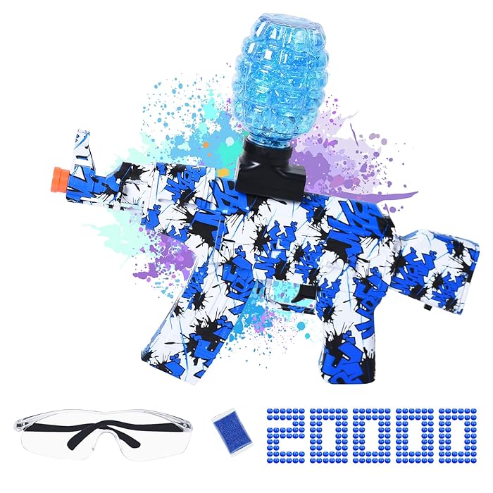 Buy AKM-47 Gel Balls Blaster, Electric Gel Gun Toy, Automatic Splat Gun ...
