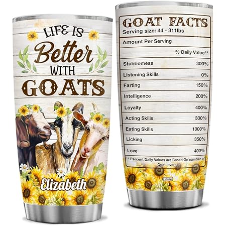 Amazon.com | KOIXA Life Is Better With Goats Tumbler Funny Farm Animal ...