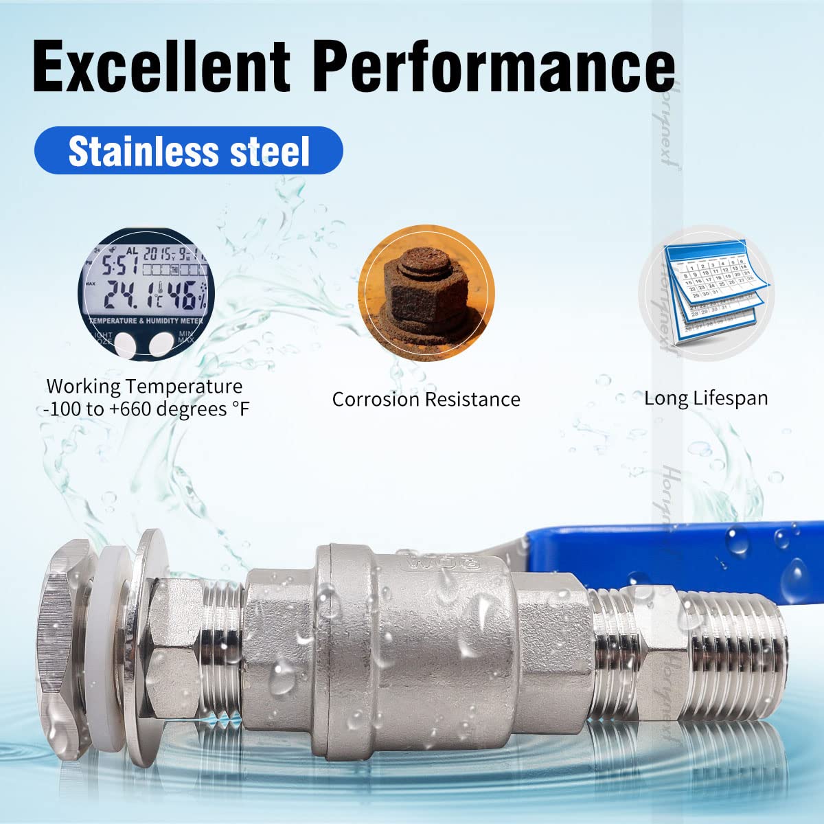 Snapklik.com : 3/4" O.D. Thread Stainless Steel Home Brewing Bulkhead ...