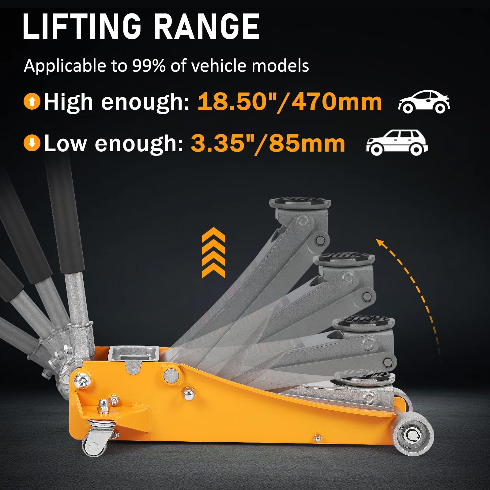 Snapklik.com : EuKer 3 Ton Low Profile Floor Jack For All Terrain ...