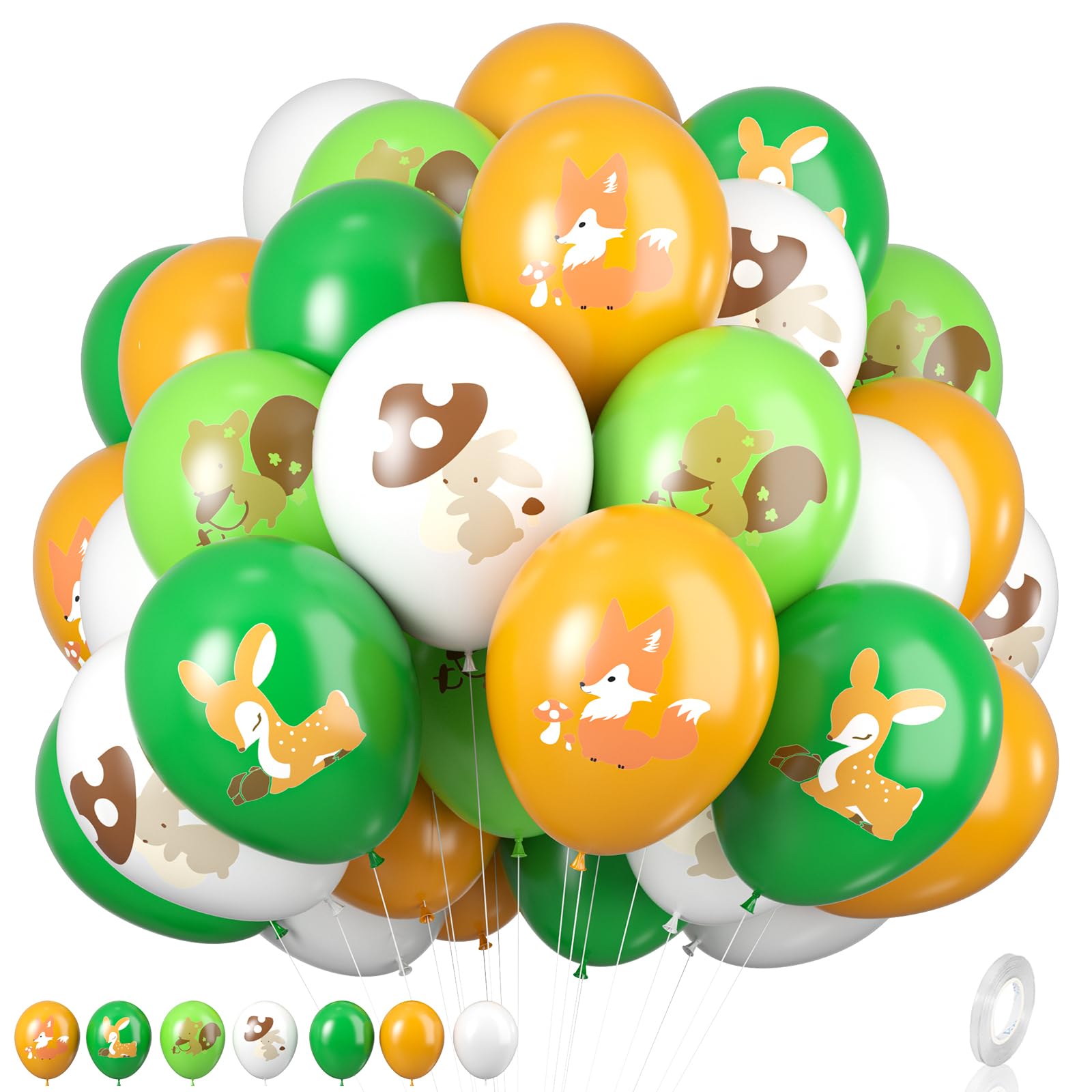 Amazon.com: Animal Balloons, 12 Inch Jungle Safari Balloons Animal ...