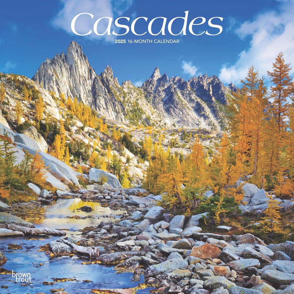 Cascades | 2025 12 x 24 Inch Monthly Square Wall Calendar | Plastic ...