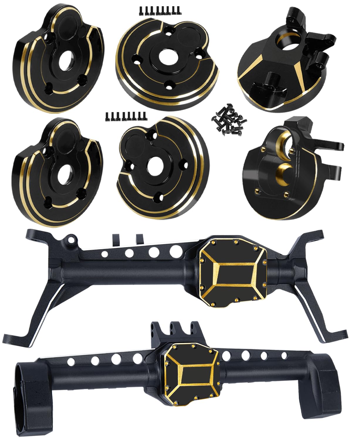 Amazon.com: RCHuiWow RC Portal Axle & Portal Cover & Diff Cover Upgrades Part for Axial SCX10 ...