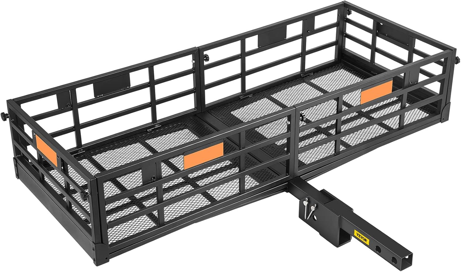 VEVOR Soporte de carga plegable de enganche 60 x 24 x 144 pulgadas cesta de carga de enganche de ...