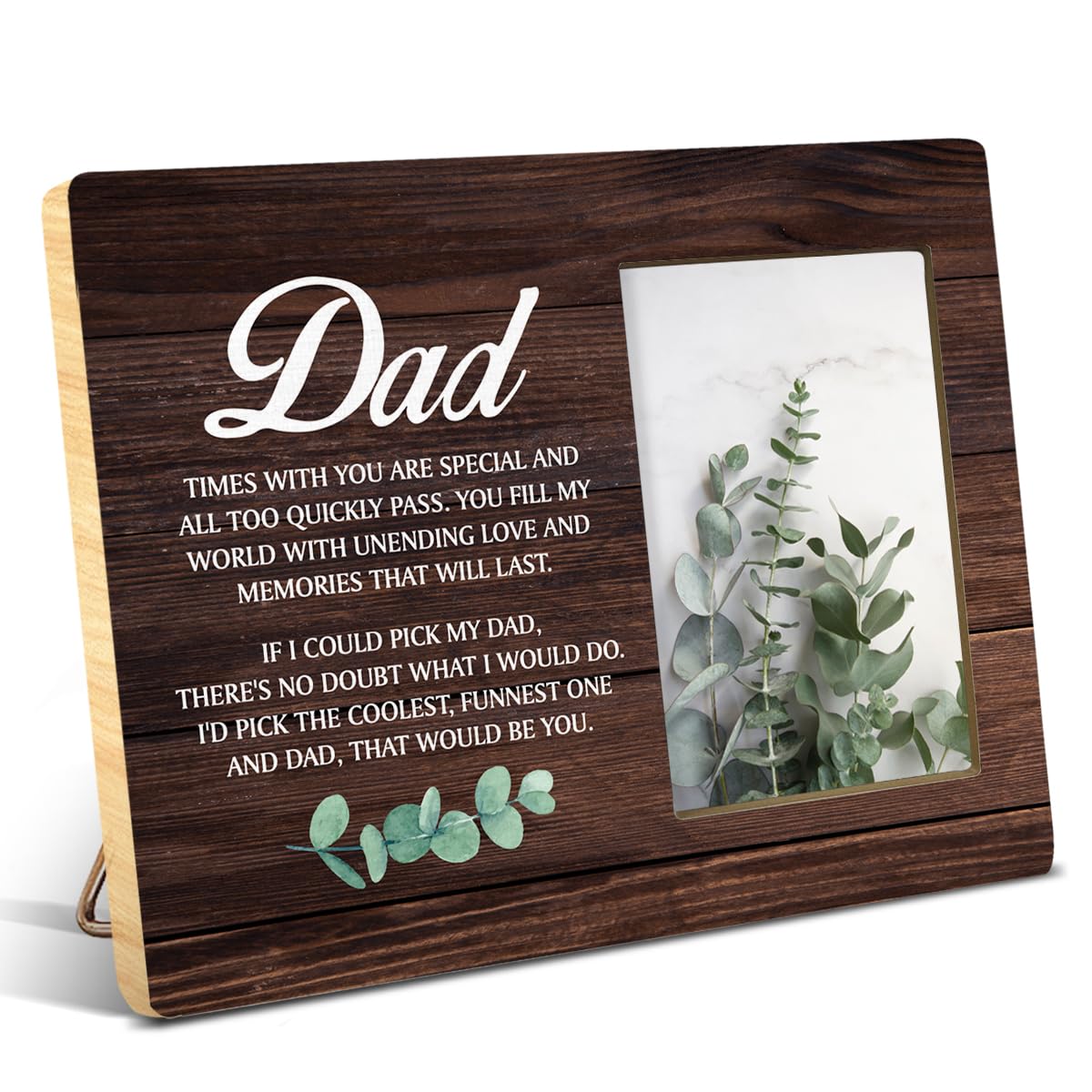 Amazon.com - NGAEAK Dad Gifts From Son Daughter, Rustic Dad Wood ...