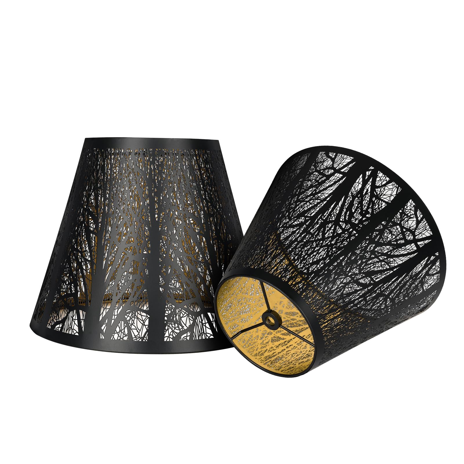 Snapklik.com : Small Lamp Shades Round Metal Lampshade Etched Hollow ...