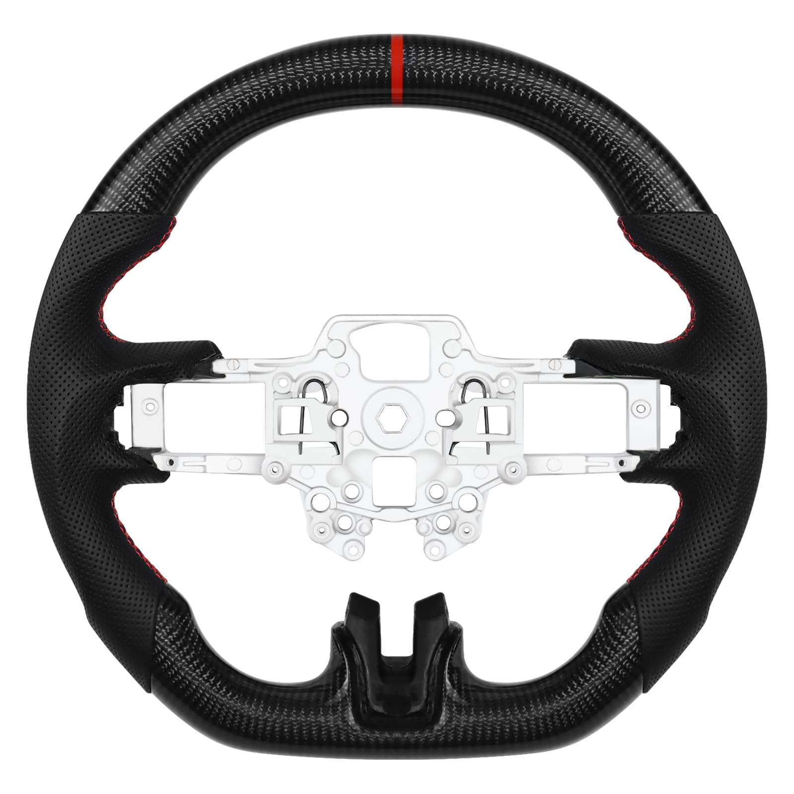 MOTAFAR Carbon Fiber Steering Wheel D-shaped Flat-bottom LED Shift ...
