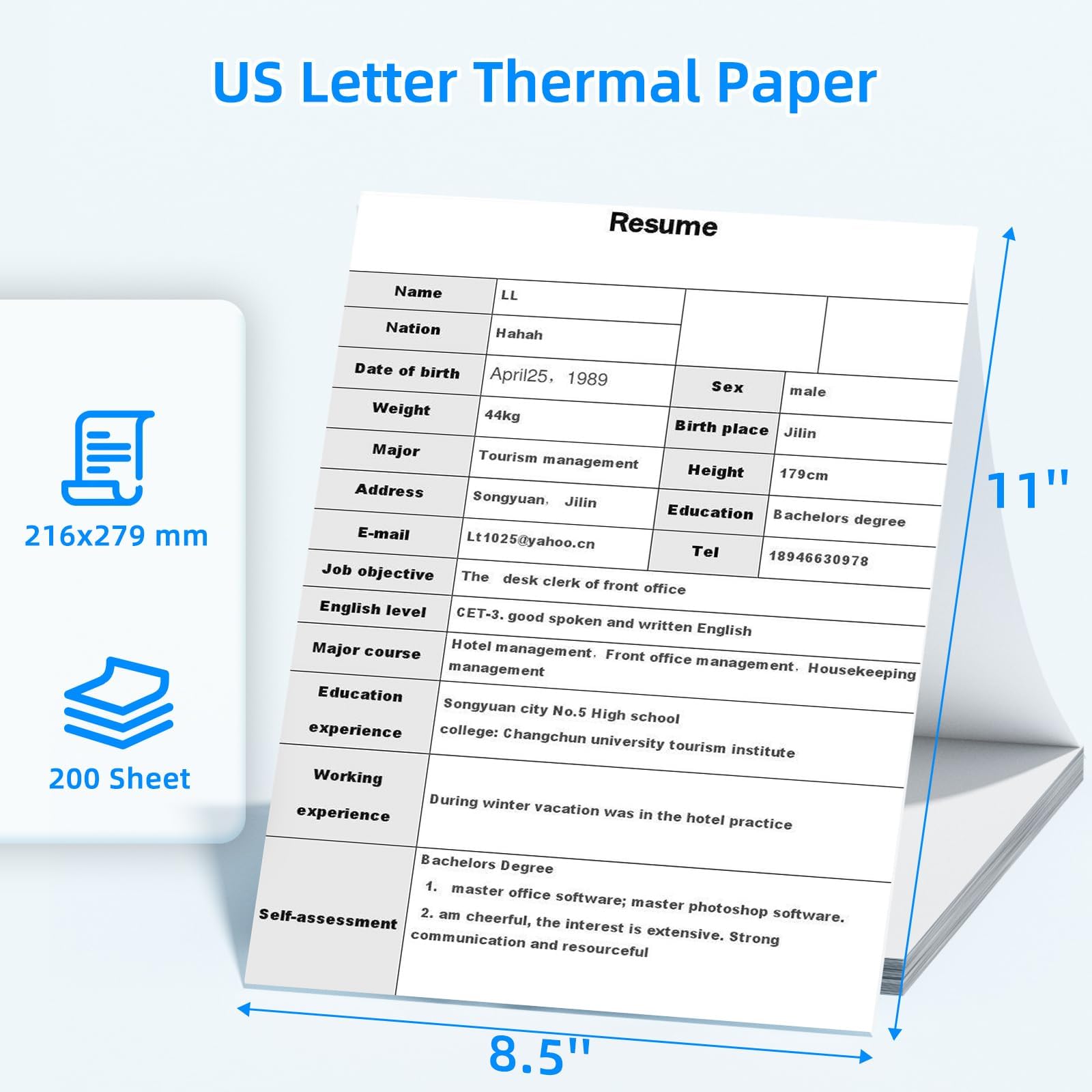Snapklik.com : Phomemo M08F Thermal Paper, 8.5 X 11 US Letter Size ...