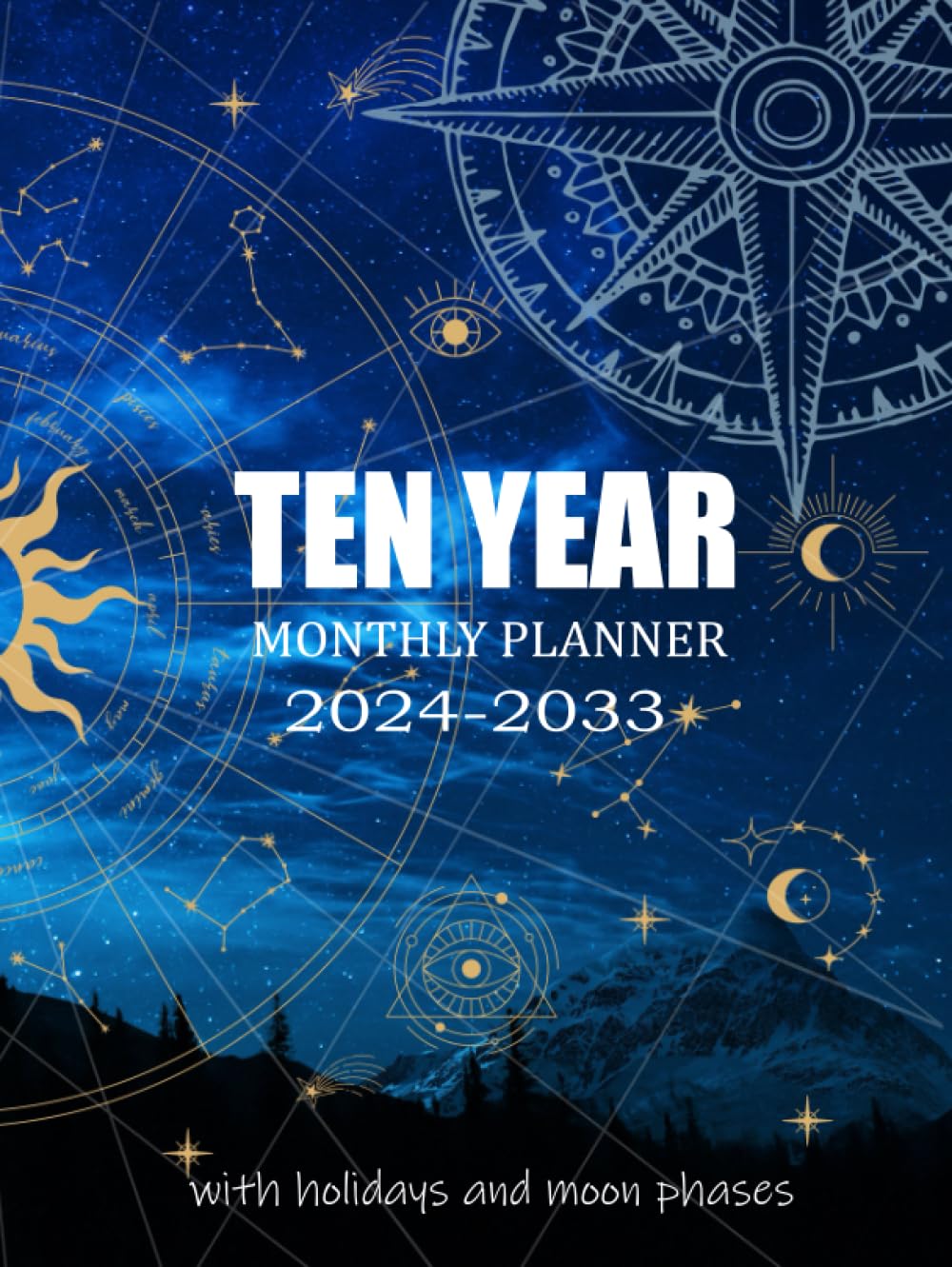 Amazon.com: 2024 -2033 ten year monthly planner: Large Print 10 year ...