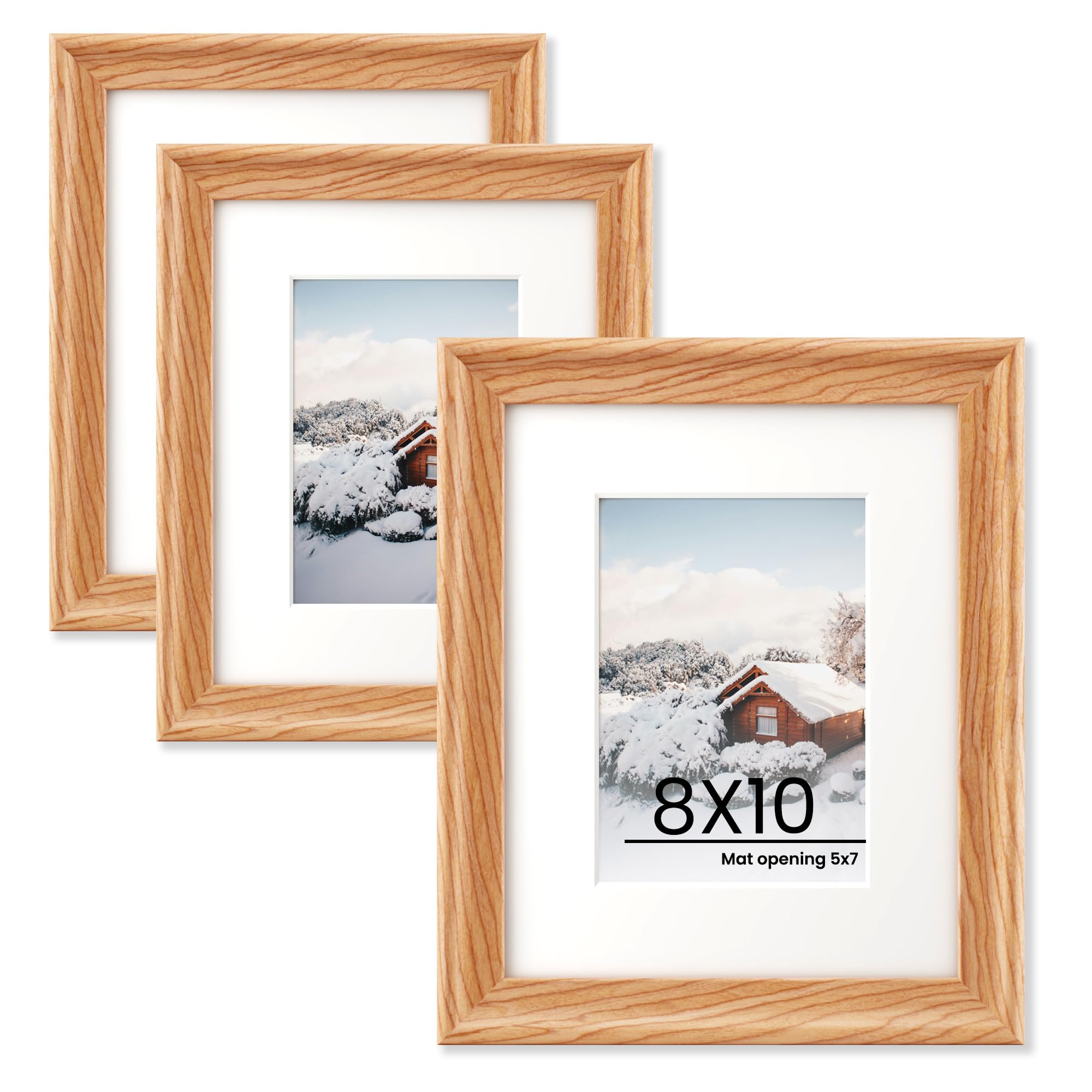 Amazon.com - 8x10 Wood Picture Frame, 8x10 inch Photo Frame with 5x7 ...