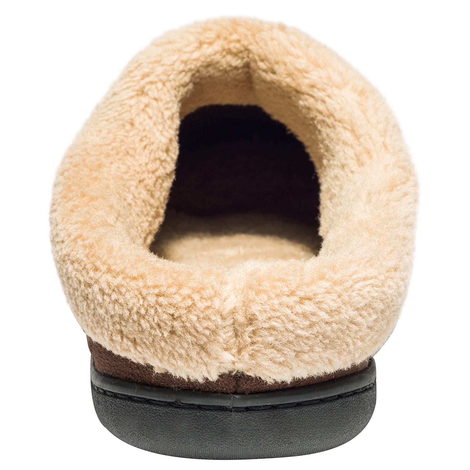 NewDenBer Men's Warm Memory Foam Suede Plush Lined Slip on Indoor ...