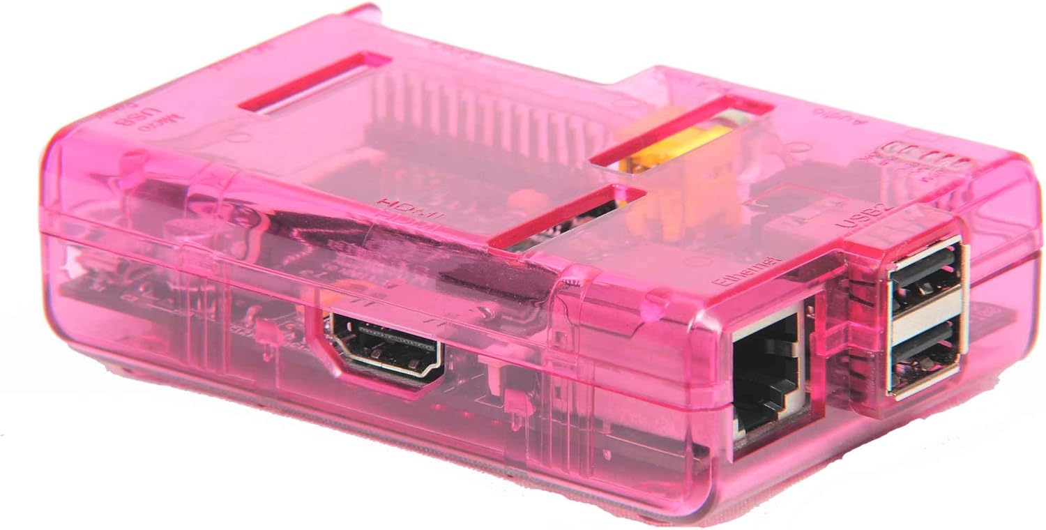 Amazon.com: sb components Raspberry Pi case/Box/Enclosure Transparent (Pink) : Electronics