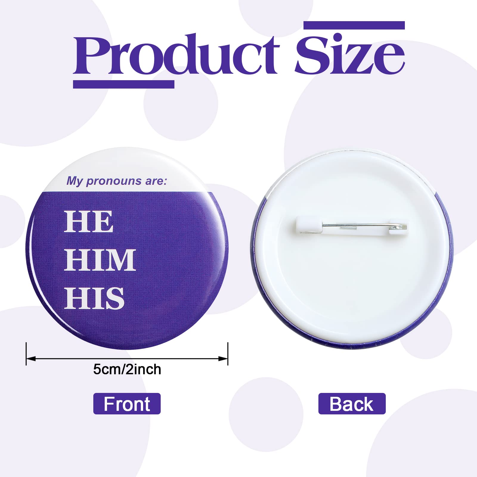 Snapklik.com : 30 Pcs Pronoun Pinback Button Pronoun Badges Pins Gender ...