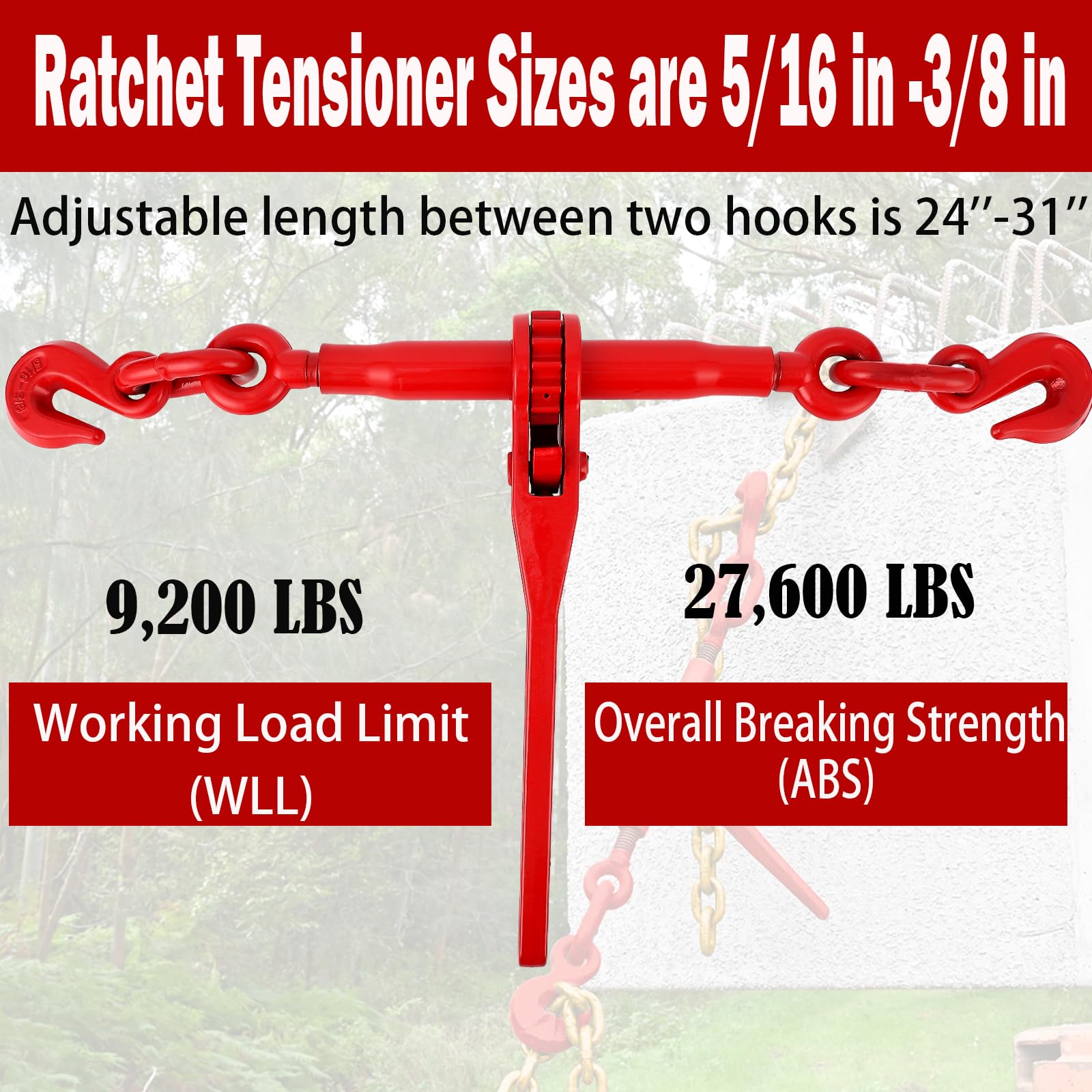 Snapklik.com : Chain Binder 5/16" -3/8", Grade 70-Heavy Duty Load ...