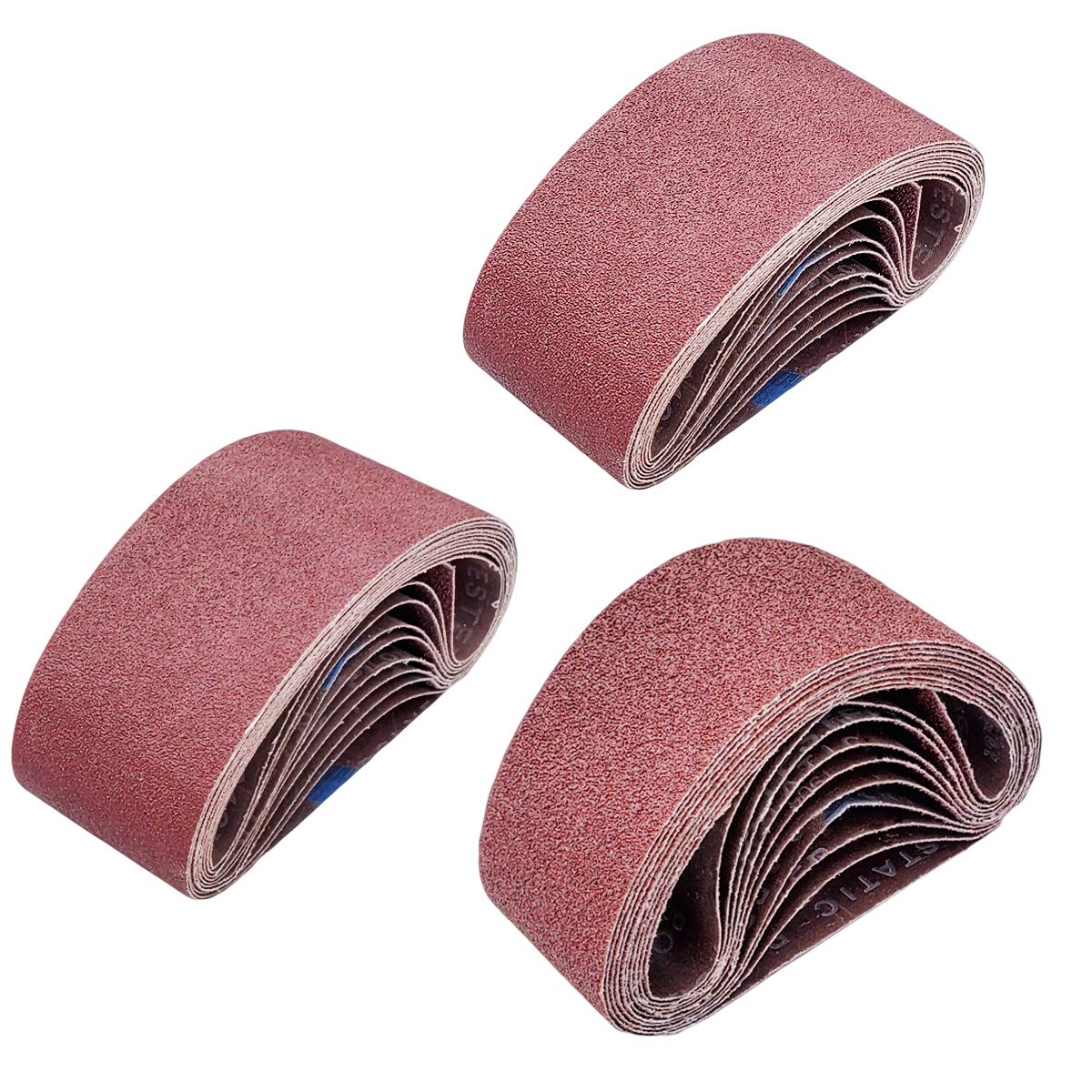 Tonmp 30 PCS 2 5 Inch X 16 Inch Sanding Belts 10 Each Of 40 80 120
