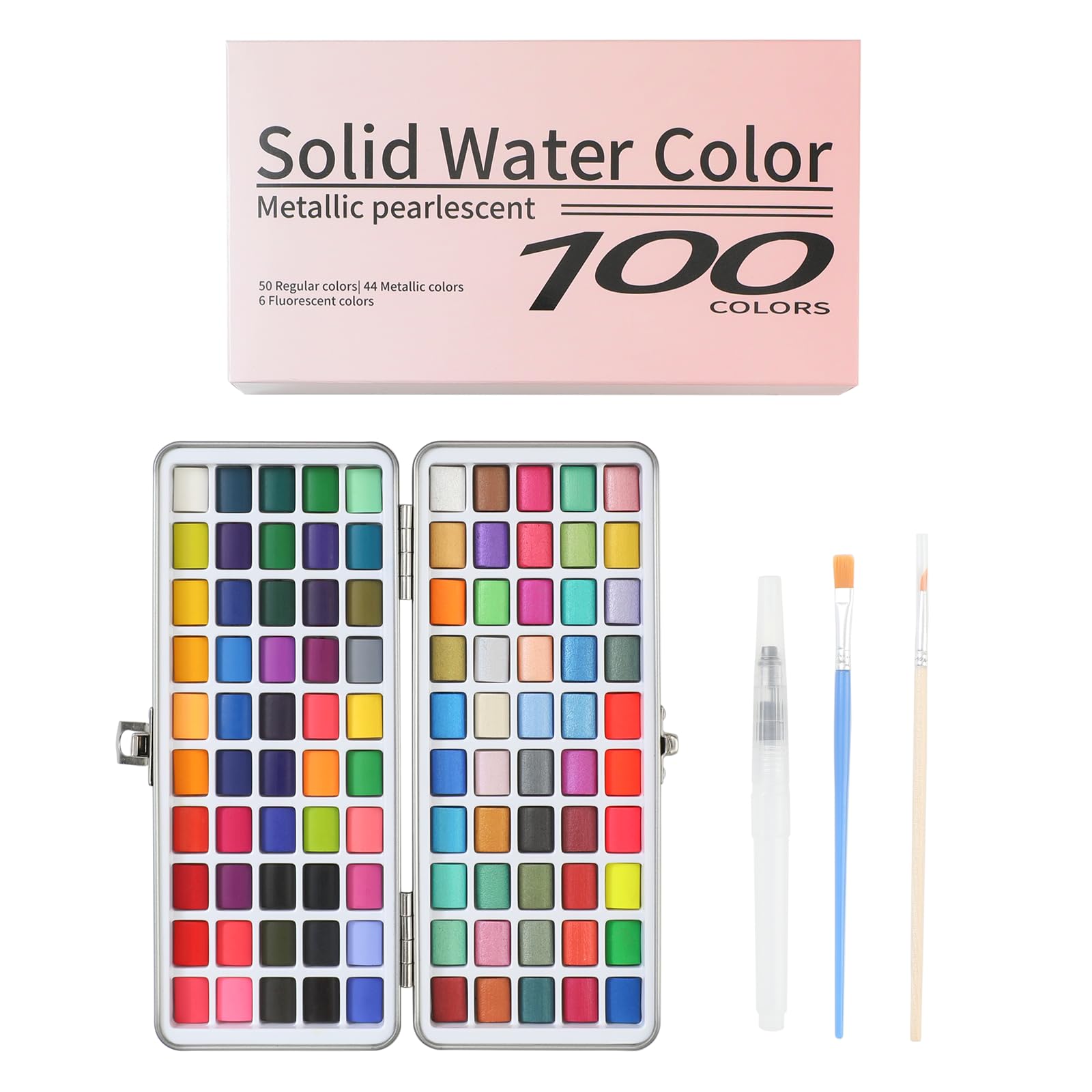 Amazon.com: Flying Olly 100 Colors Watercolor Paint Set: Travel ...