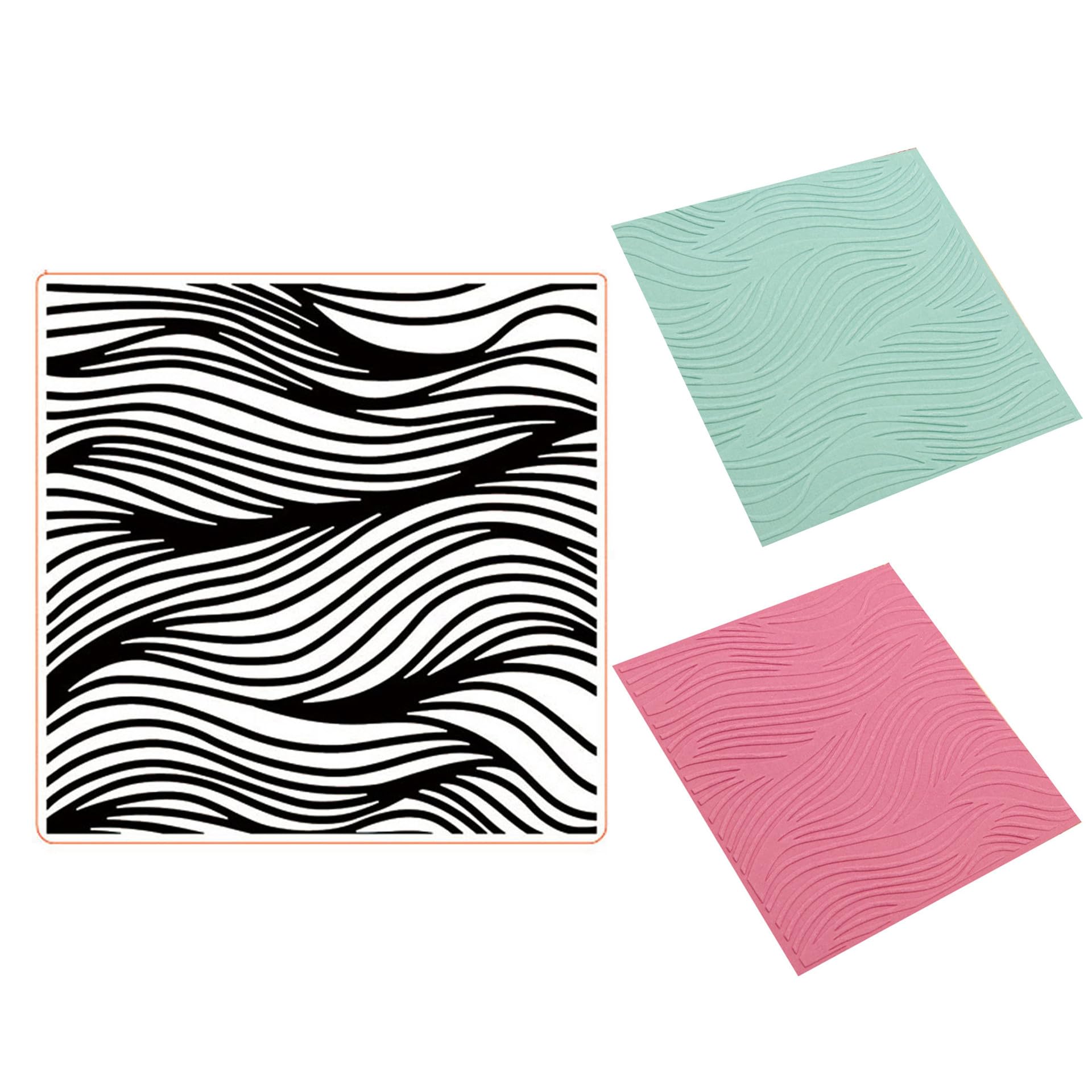 Amazon.com: Arbuya Waves Plastic Embossing Folder (5.9"x5.9''| Ocean ...