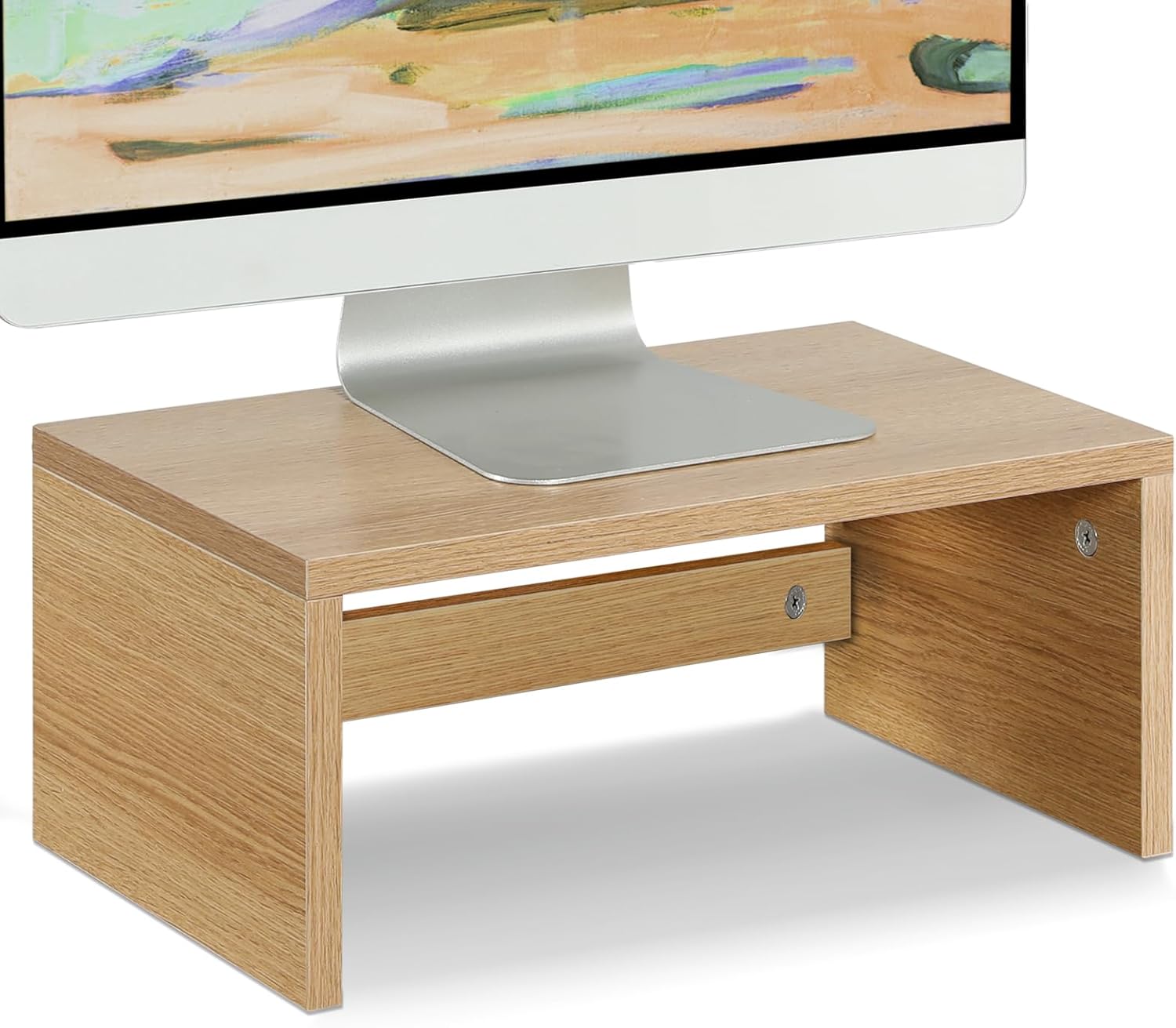Amazon.com: TEAMIX Higher Monitor Stand Riser, Wood Monitor Riser with ...