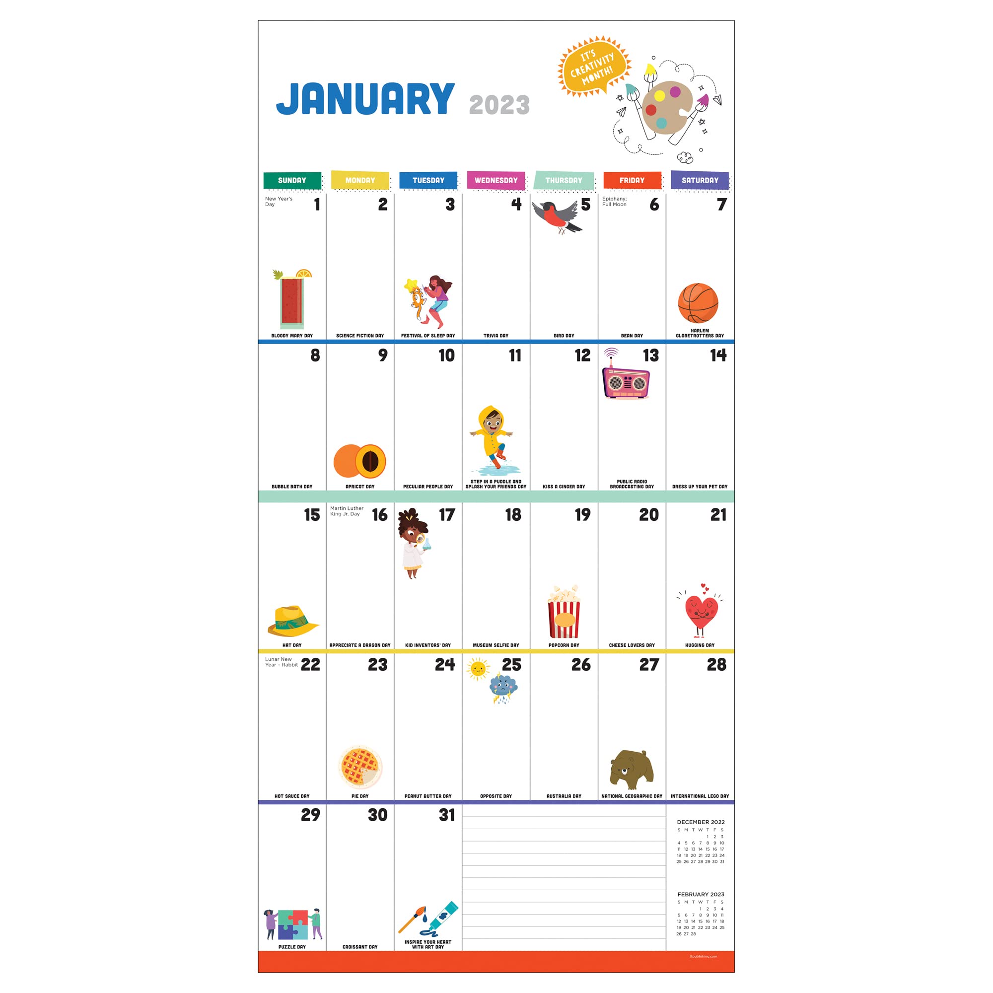 Snapklik.com : TF PUBLISHING Every Days A Holiday 2023 Wall Calendar 12 ...