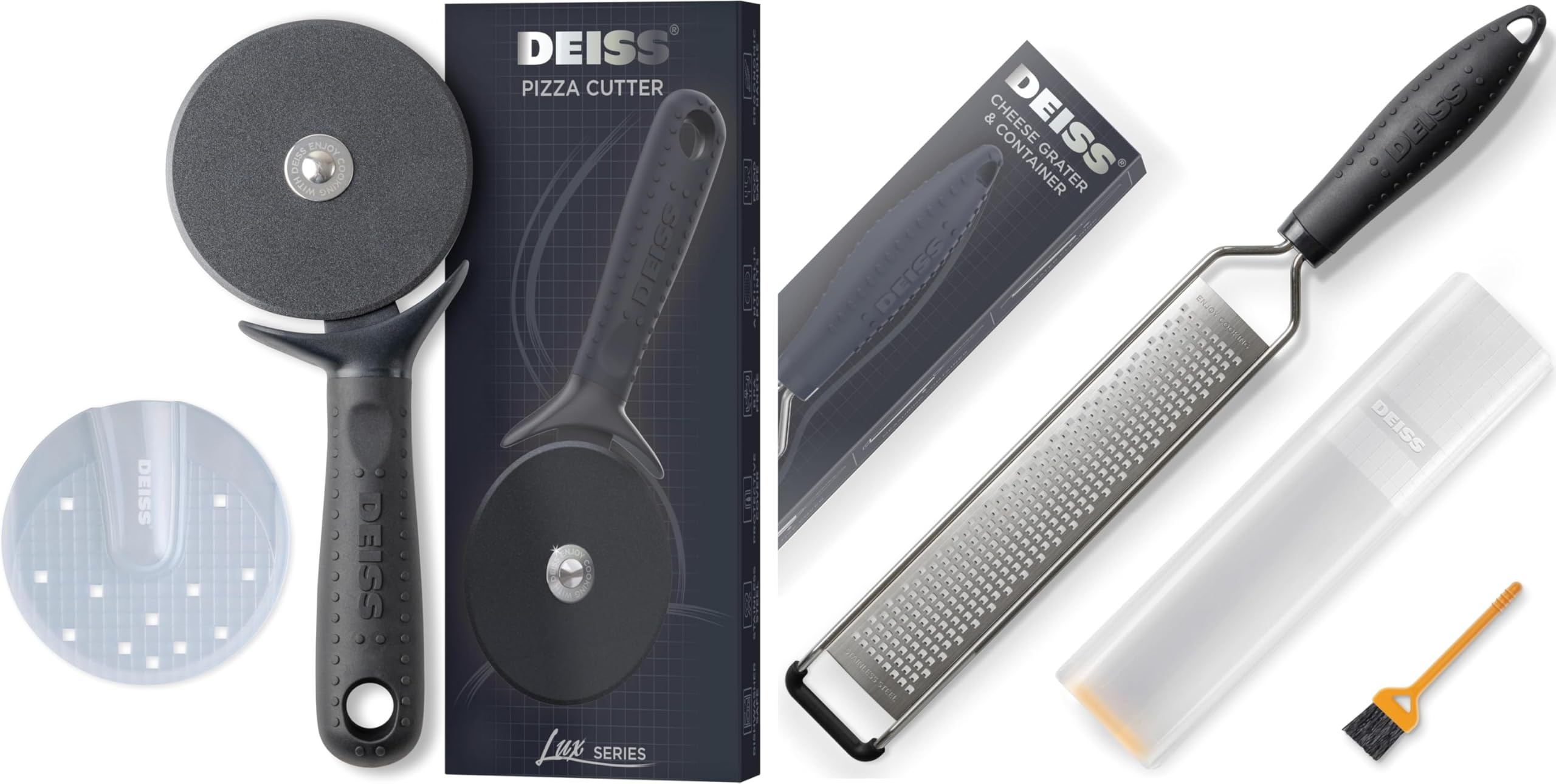 Amazon.com: Deiss Lux Heavy Duty Pizza Cutter With Wheel Slicer and ...